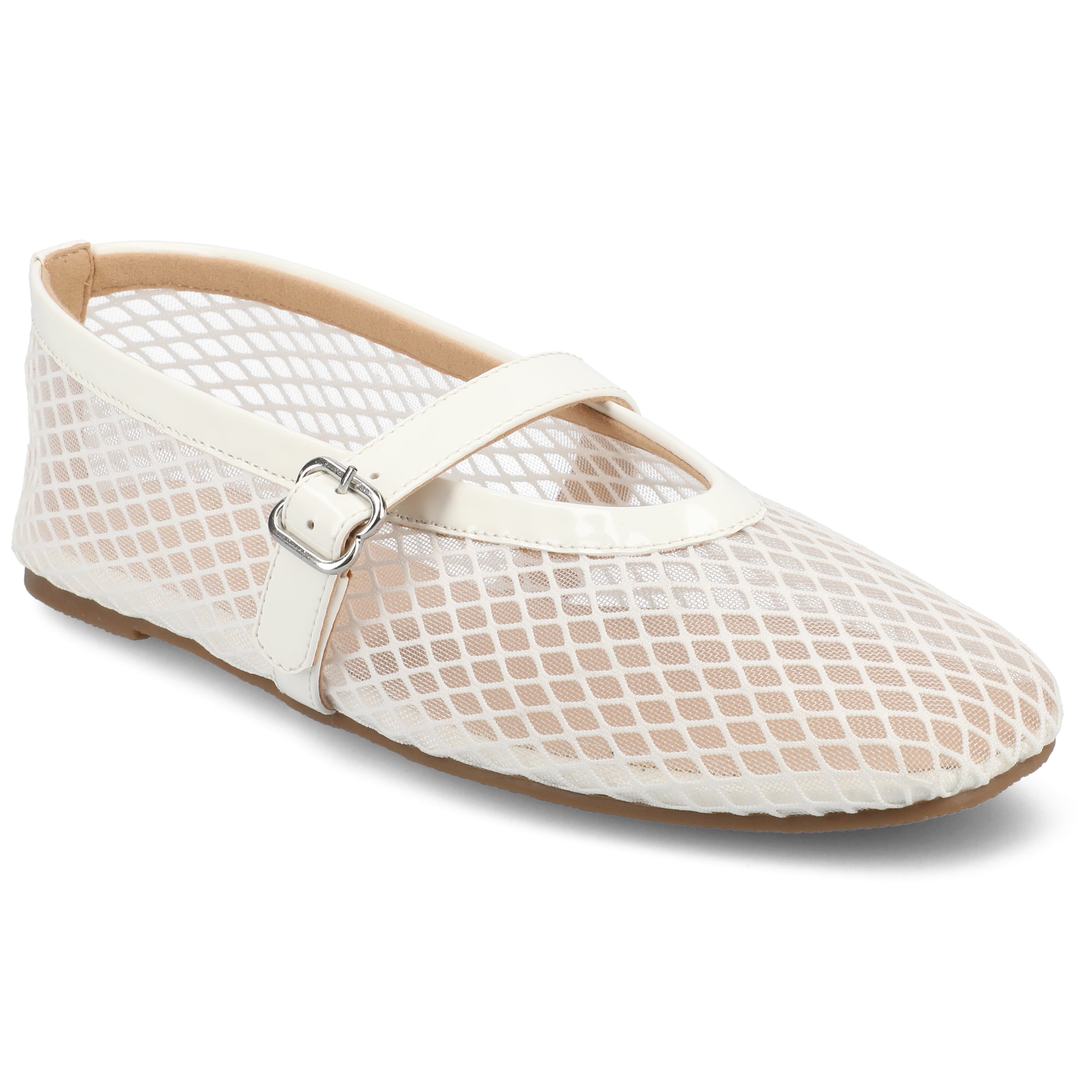 Journee Womens Casha Mesh Slip On Square Toe Dress Flats - Walmart.com