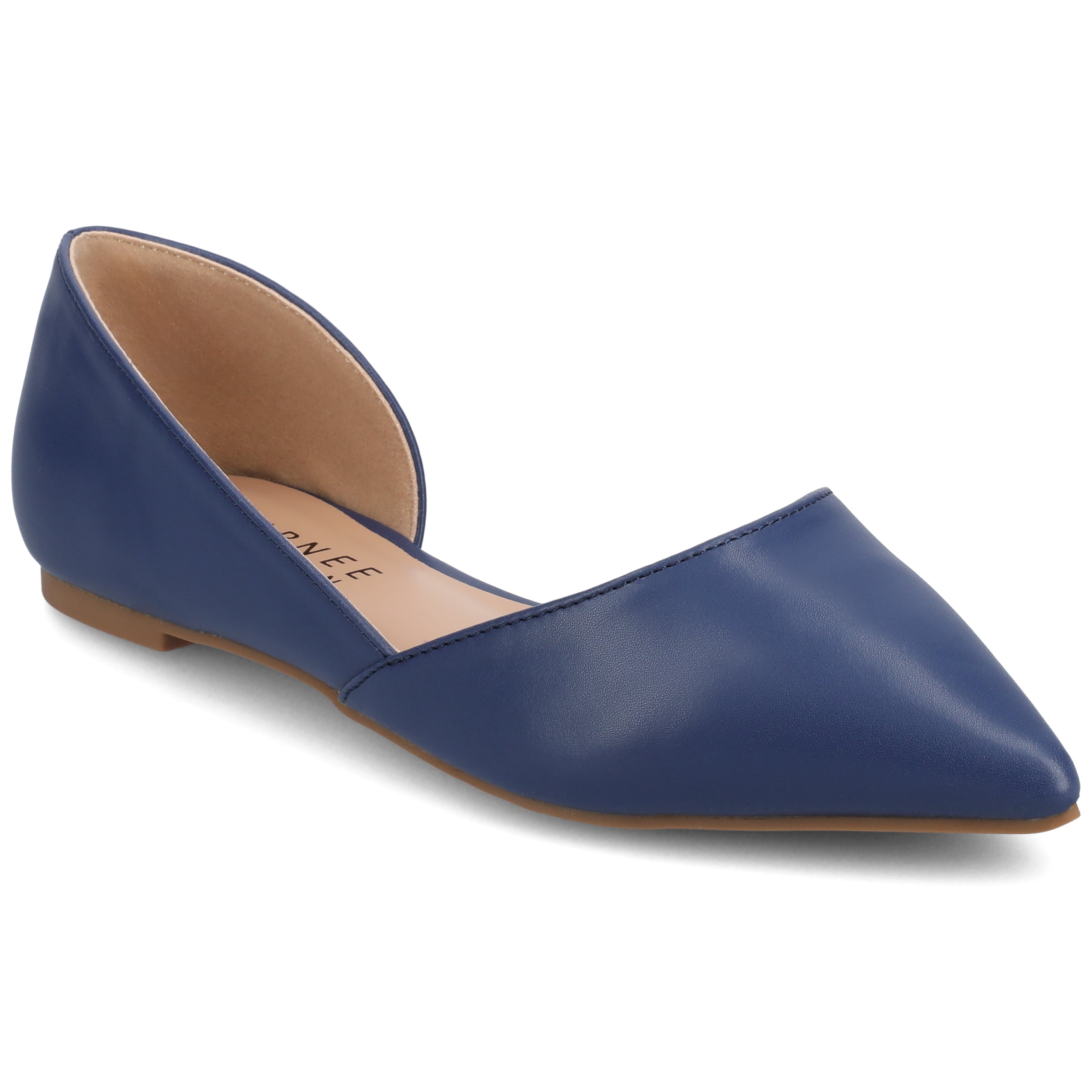 Journee Womens Cortni Slip On Pointed Toe D'Orsay Flats - Walmart.com