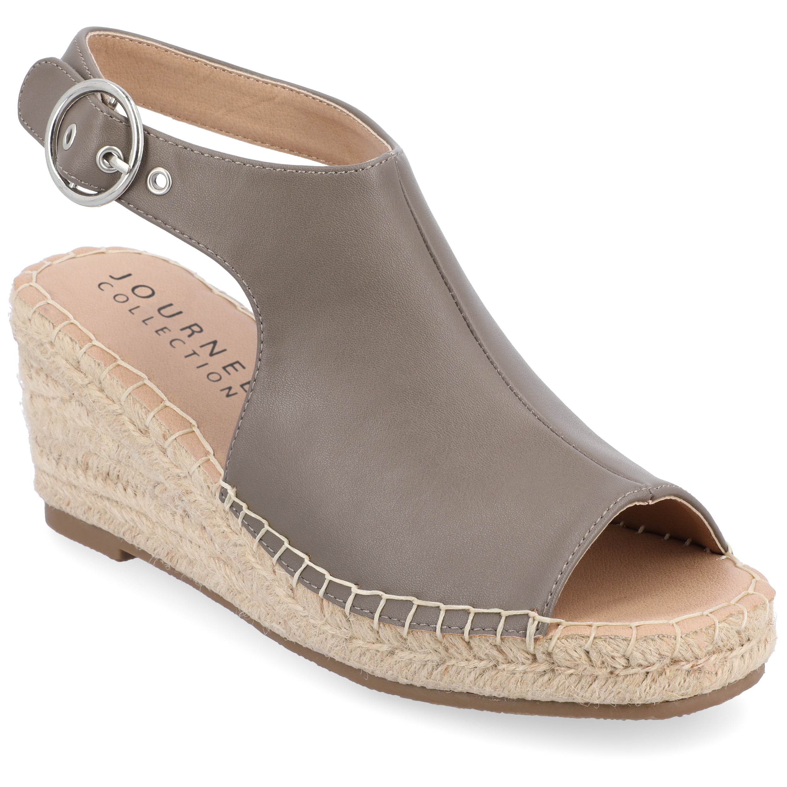 Journee Womens Crew Wedge Heel Espadrille Sandals, Widths Available ...