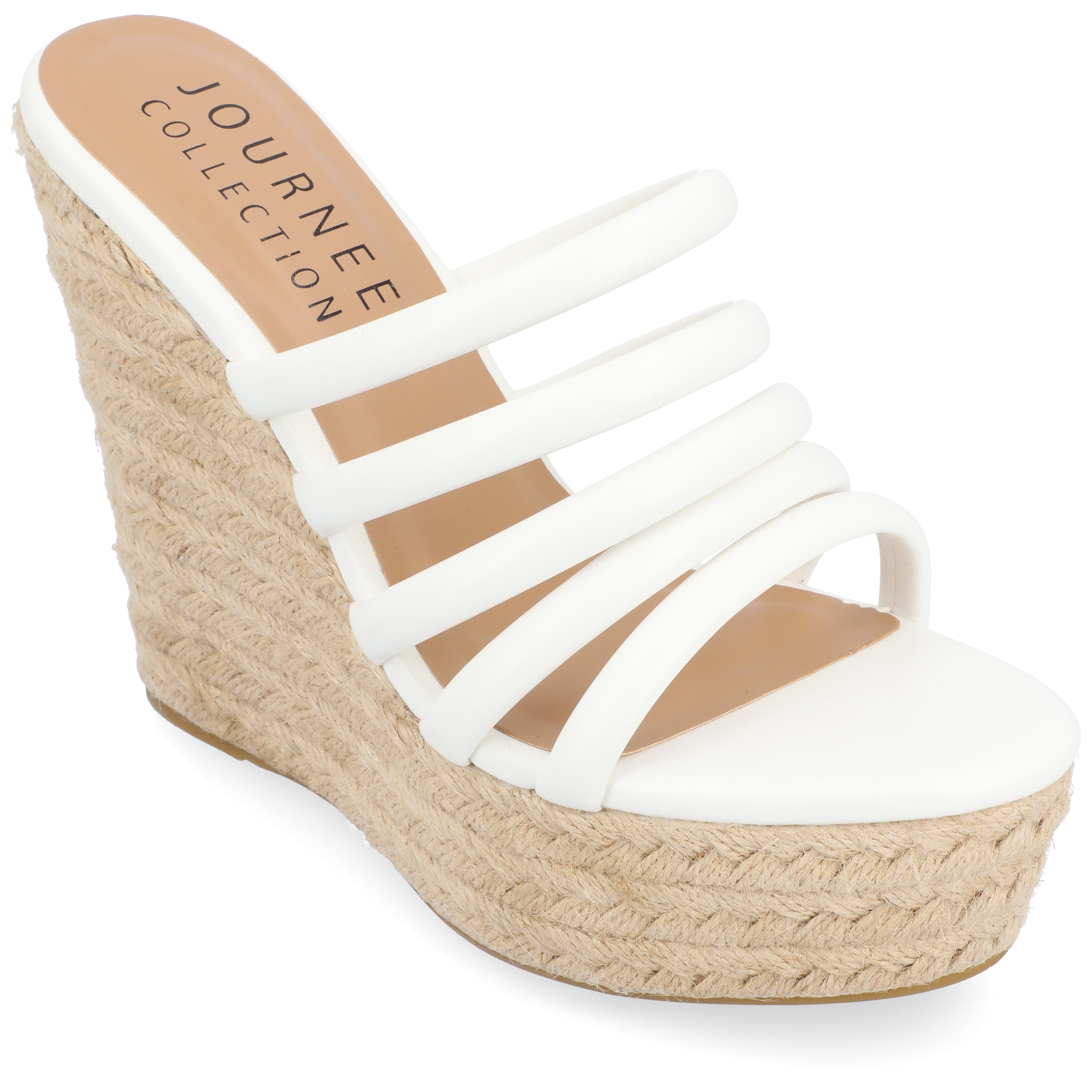 Journee Womens Cynthie Slip On Espadrille Wedge Sandals - Walmart.com