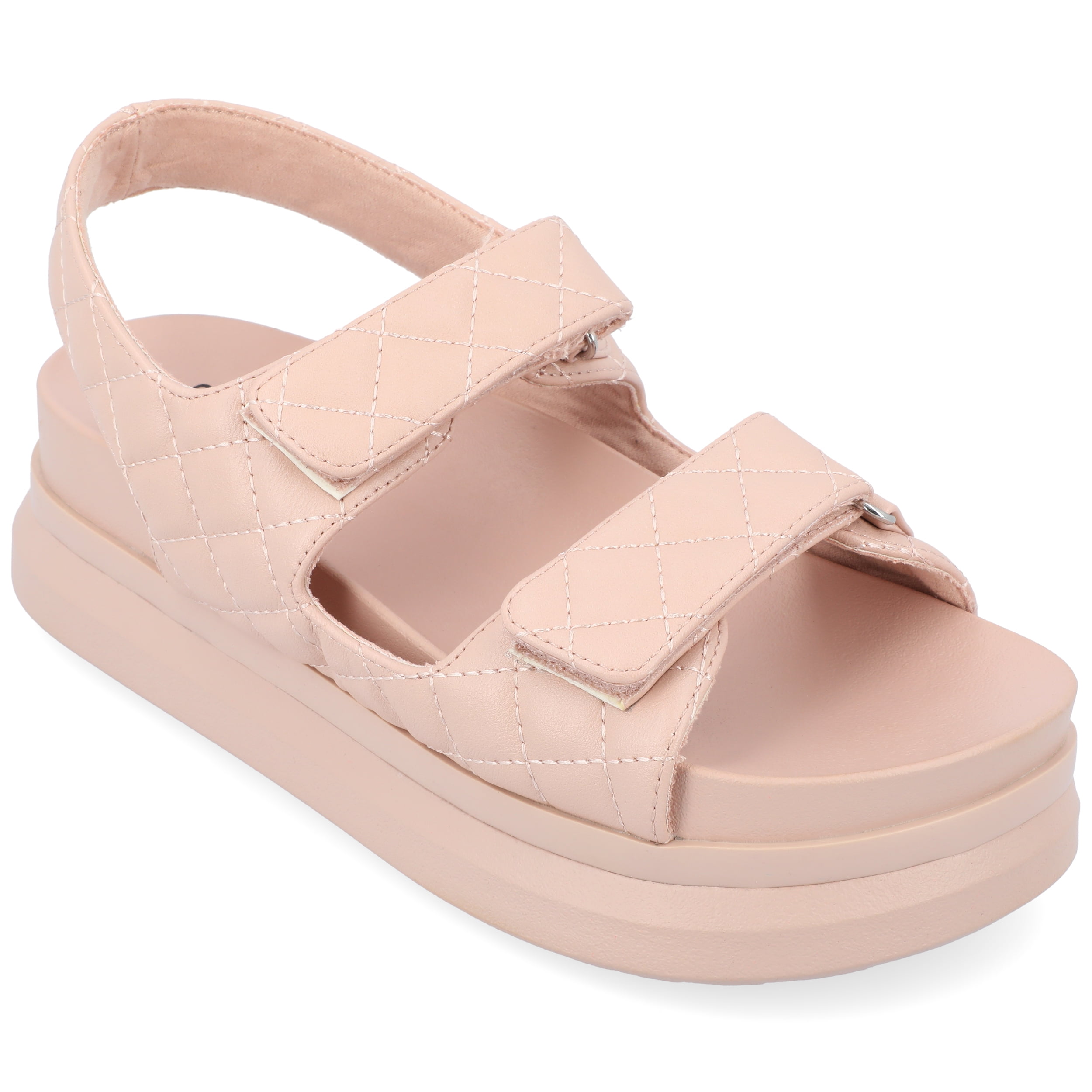 Journee Womens Debby Hook and Loop Platform Sport Sandals - Walmart.com