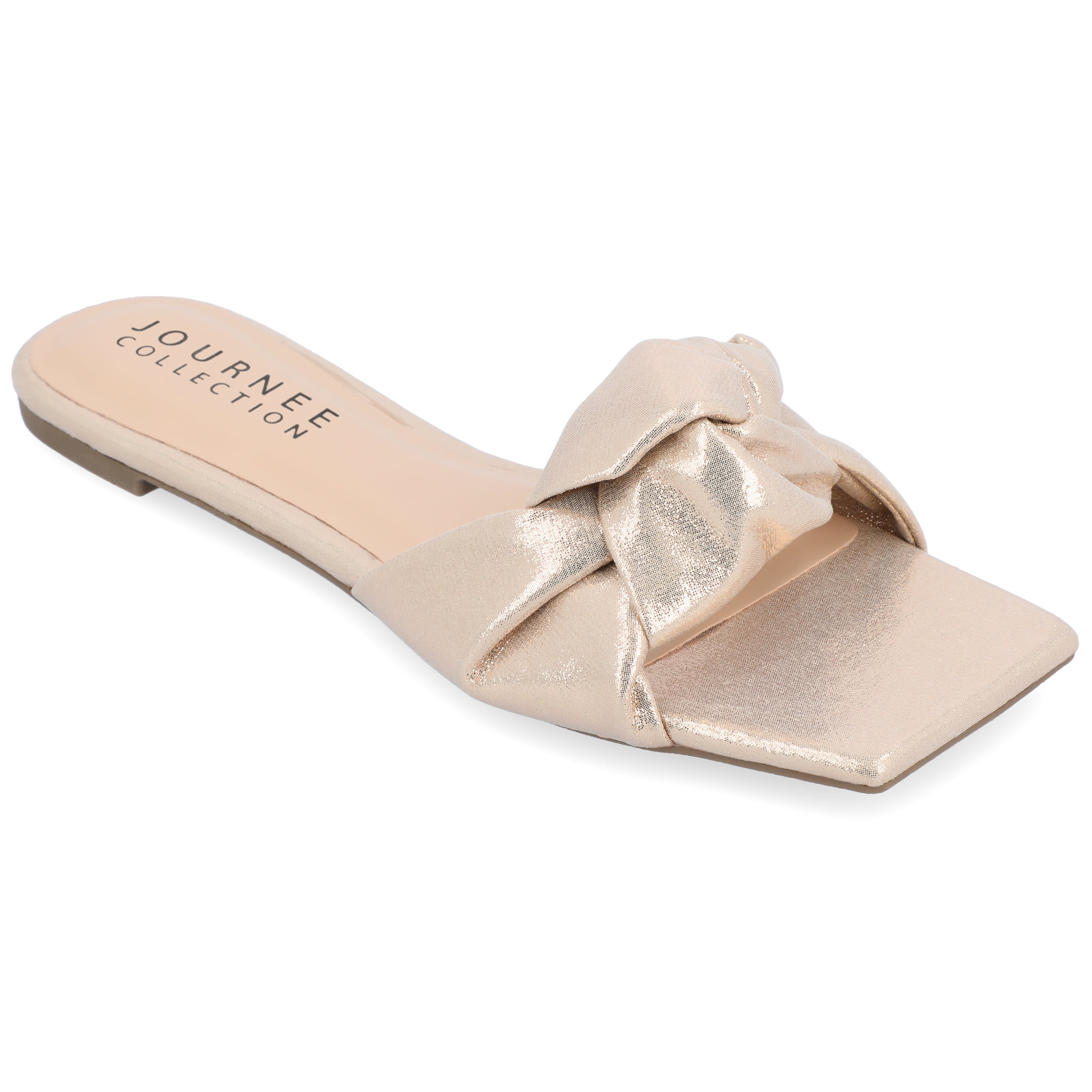 Journee Womens Dianah Slip On Slide Flat Sandals - Walmart.com