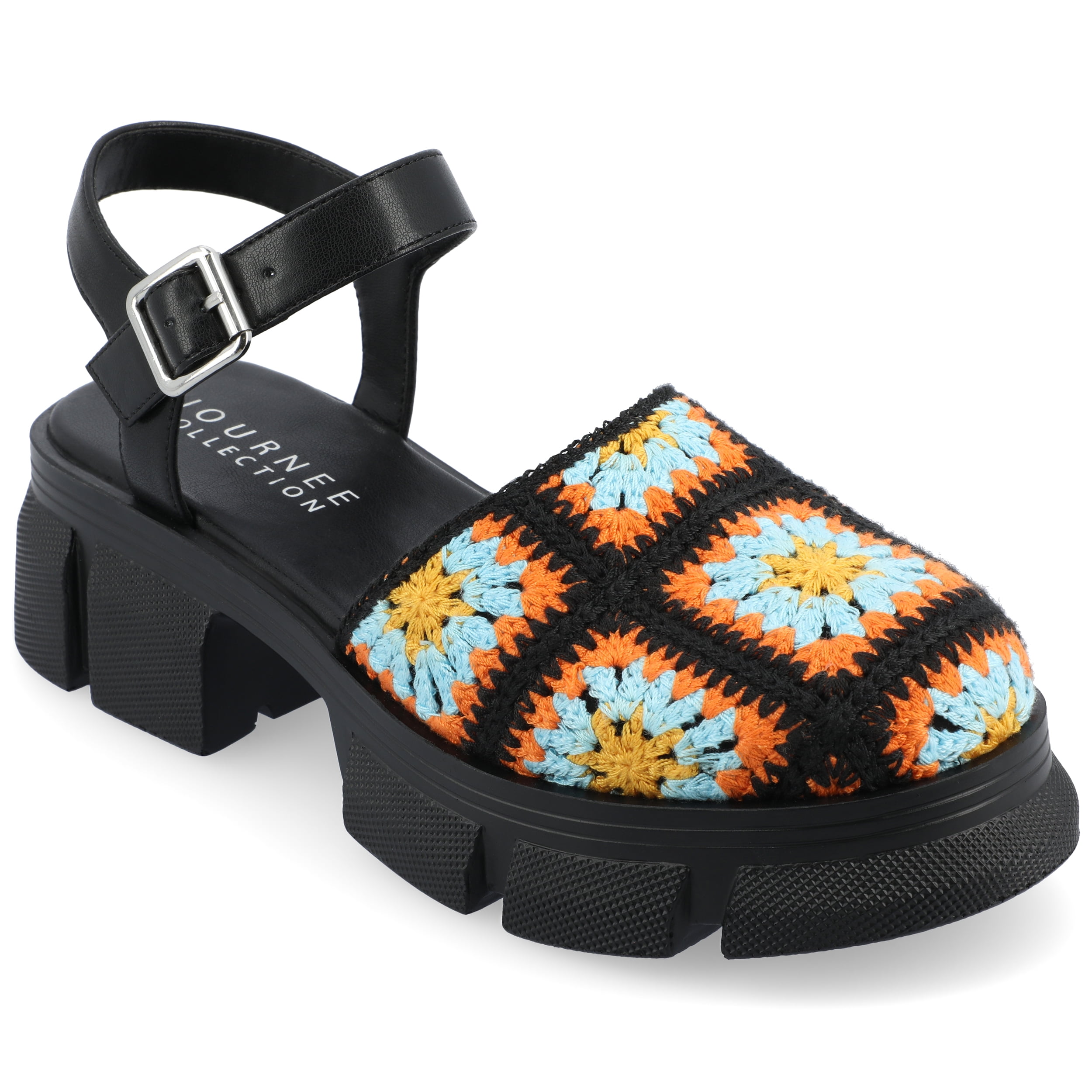 Journee Womens Dorit Treaded Outsole Platform Round Toe Sandals ...