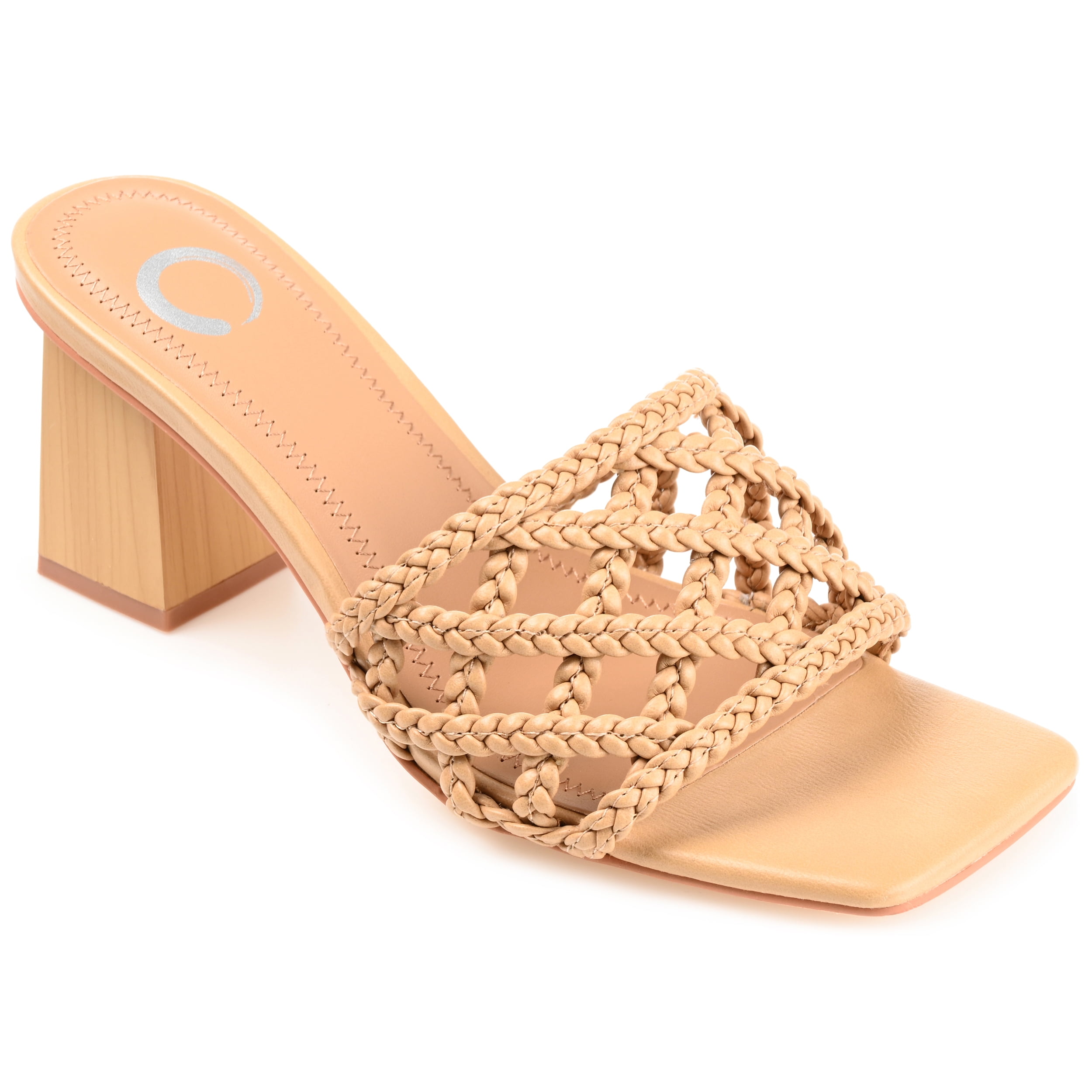 Journee Womens Evvie Open Square Toe Block Heel Sandals - Walmart.com