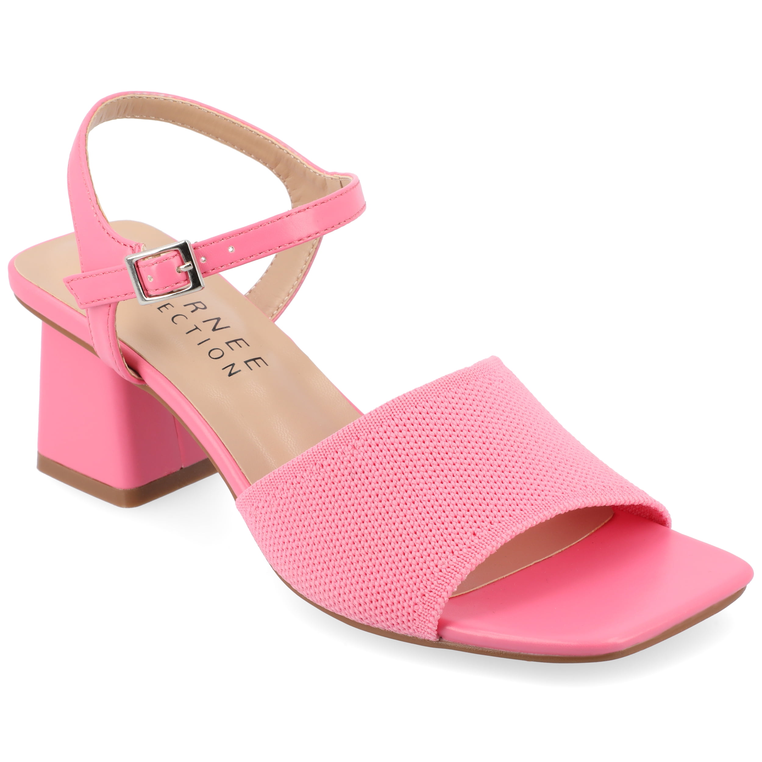Journee Womens Evylinn Knit Block Heel Dress Sandals, Widths Available ...