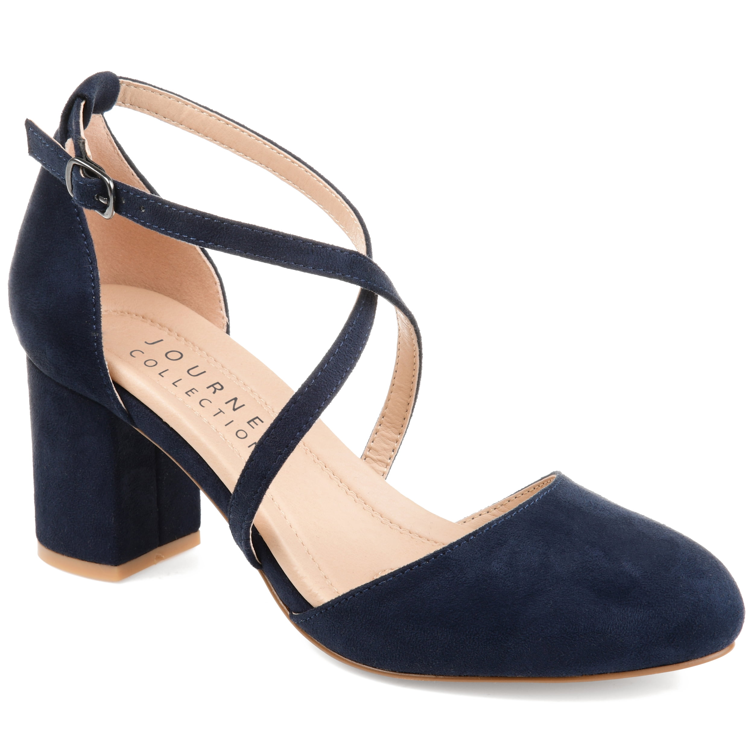 Journee Womens Foster Almond Toe Block Heel Pumps, Widths Available ...