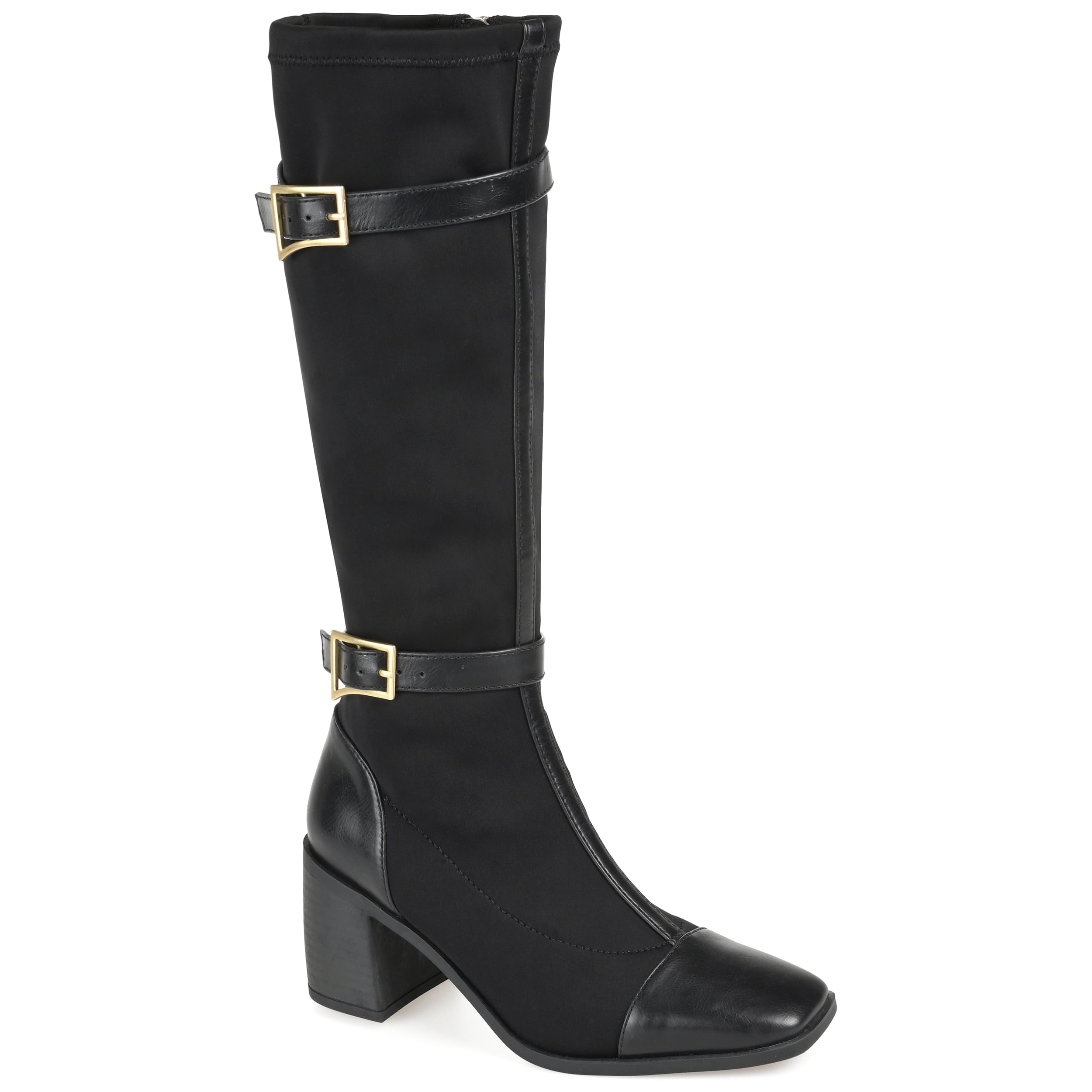 Journee Womens Gaibree Extra Wide Calf Stacked Heel Knee High Boots ...