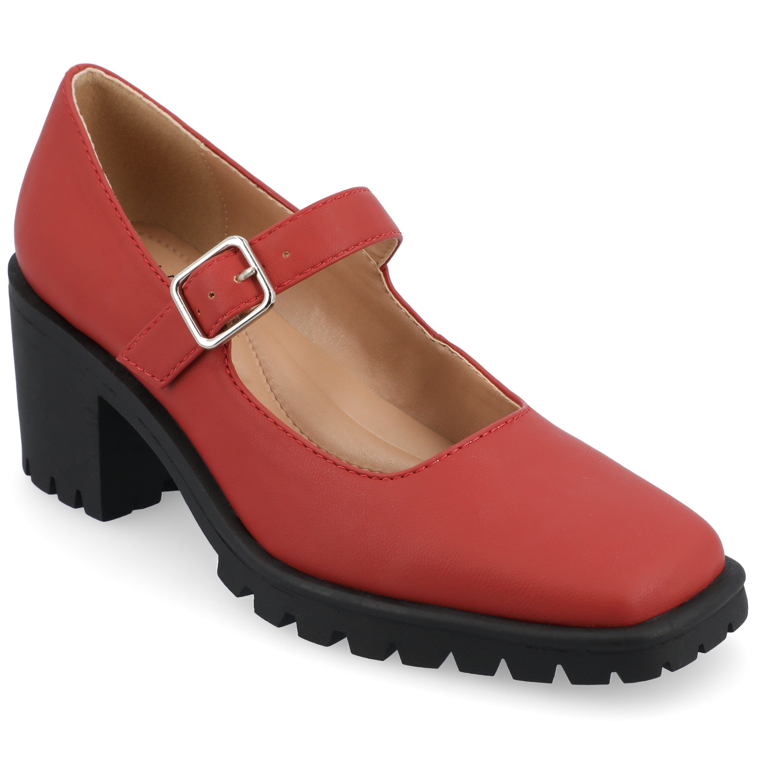 Journee Womens Gladys Treaded Outsole Mary Jane Pumps - Walmart.com
