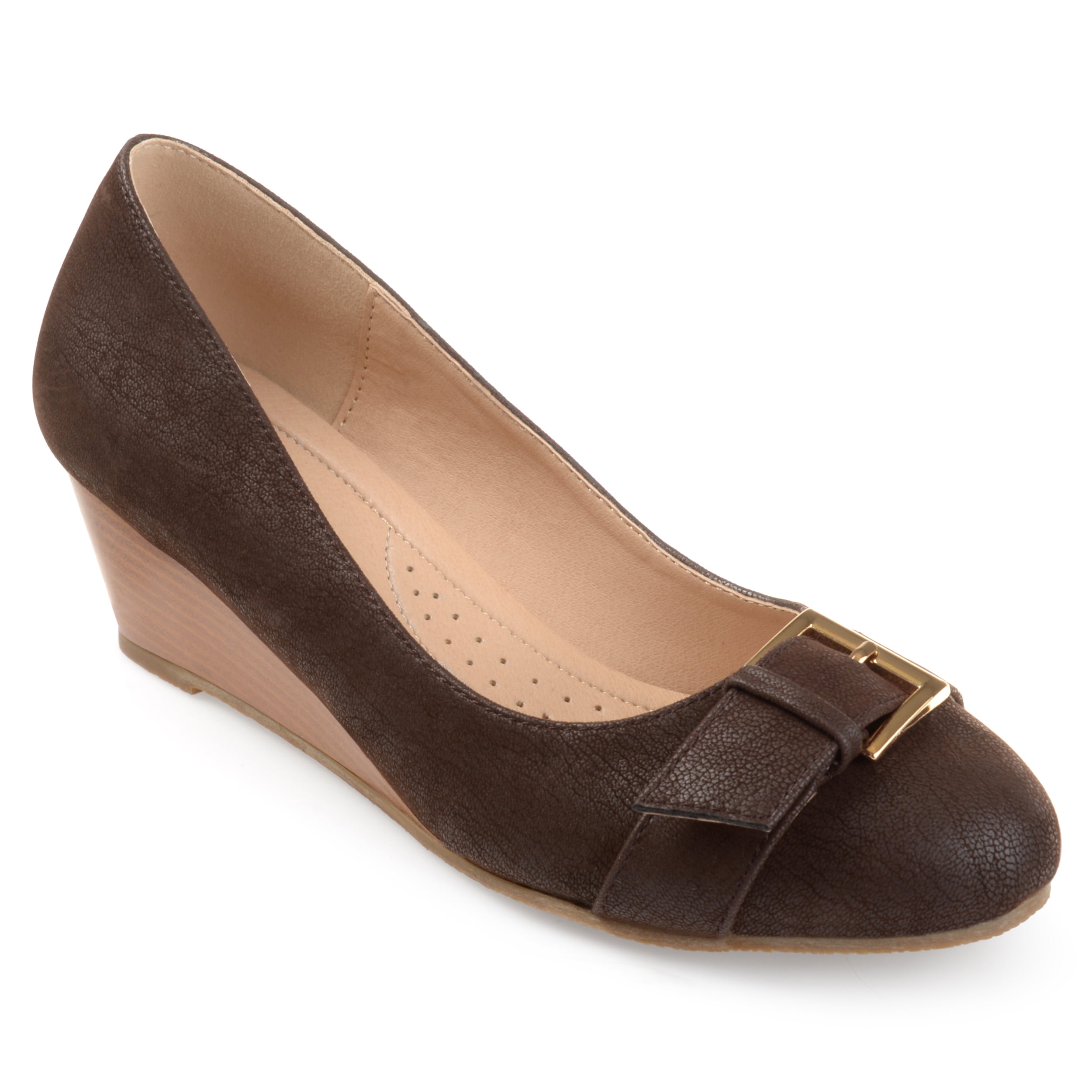 Journee Womens Graysn Comfort Insole Slip On Round Toe Wedge, Widths ...
