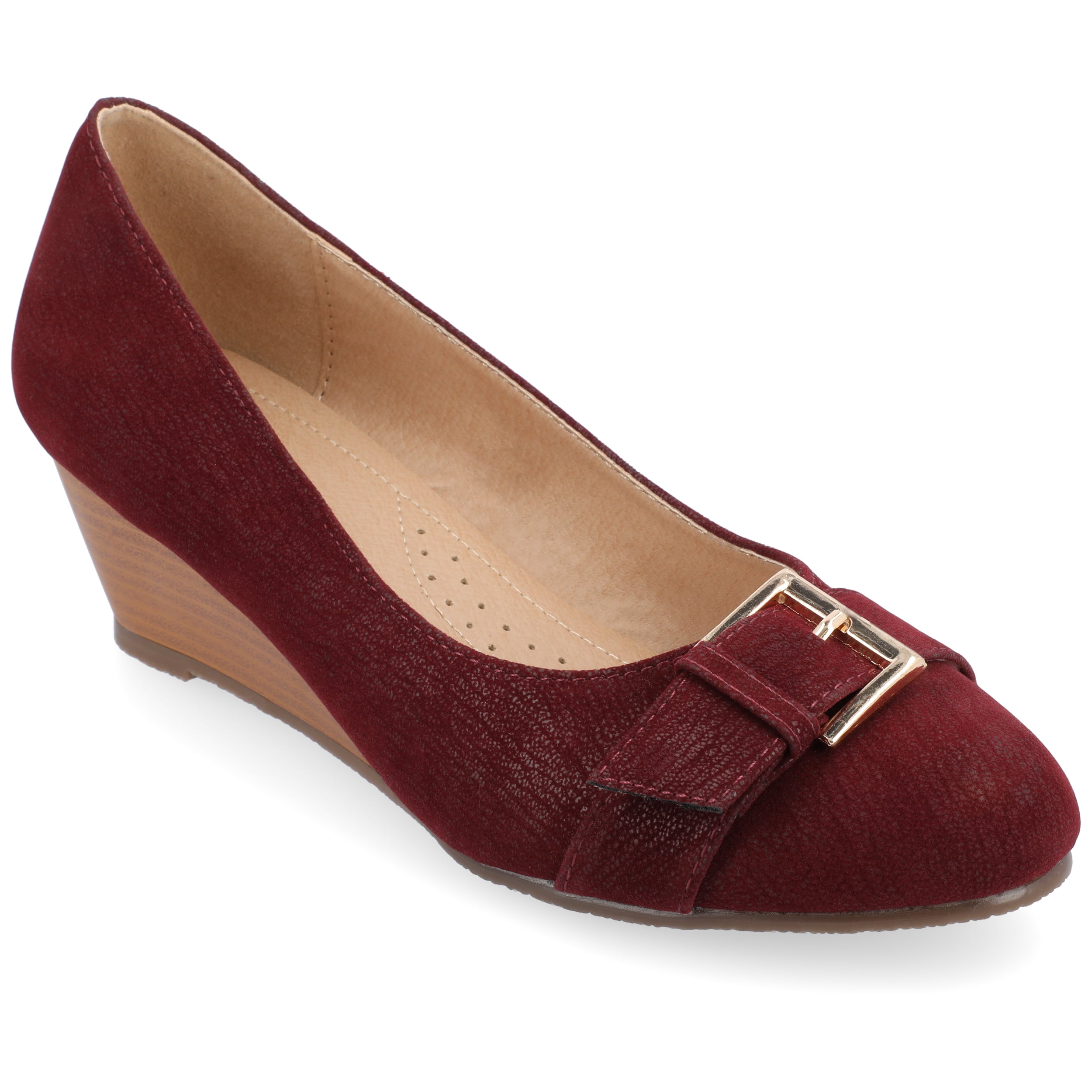 Journee Womens Graysn Comfort Insole Slip On Round Toe Wedge, Widths ...