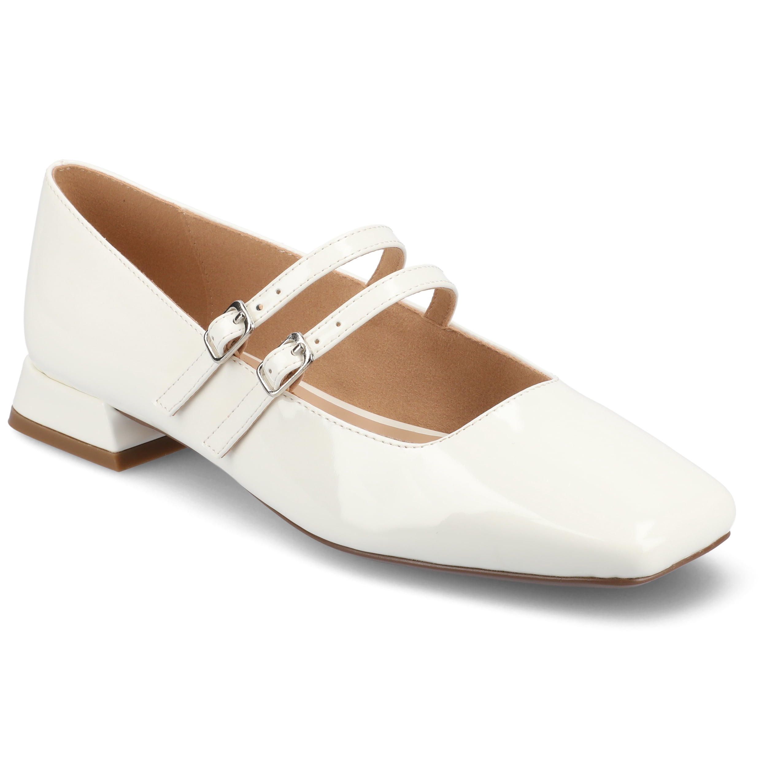 Journee Womens Gredah Double Buckle Mary Jane Dress Flats, Widths ...