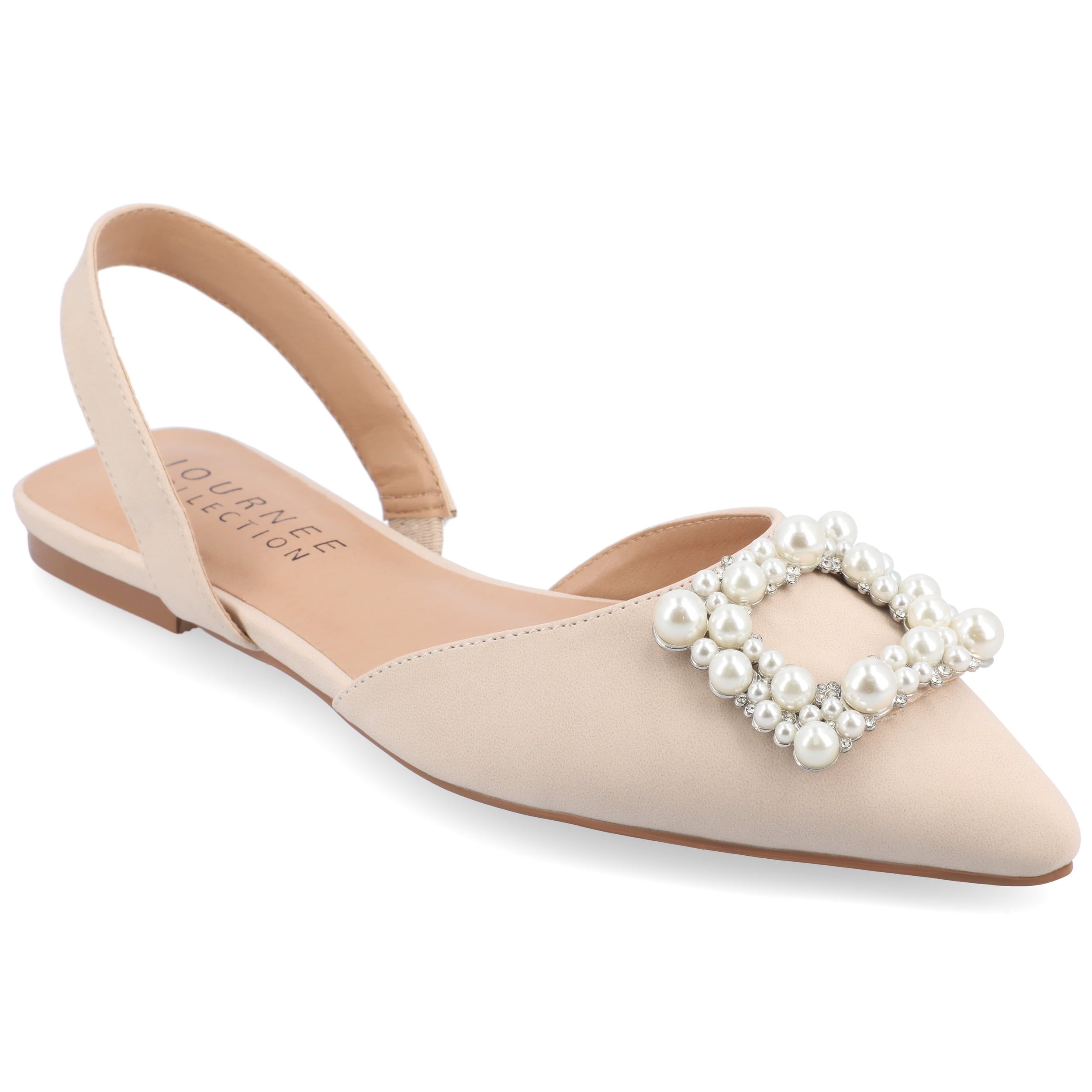 Journee Womens Hannae Sling Back Pointed Toe Flats, Widths Available ...