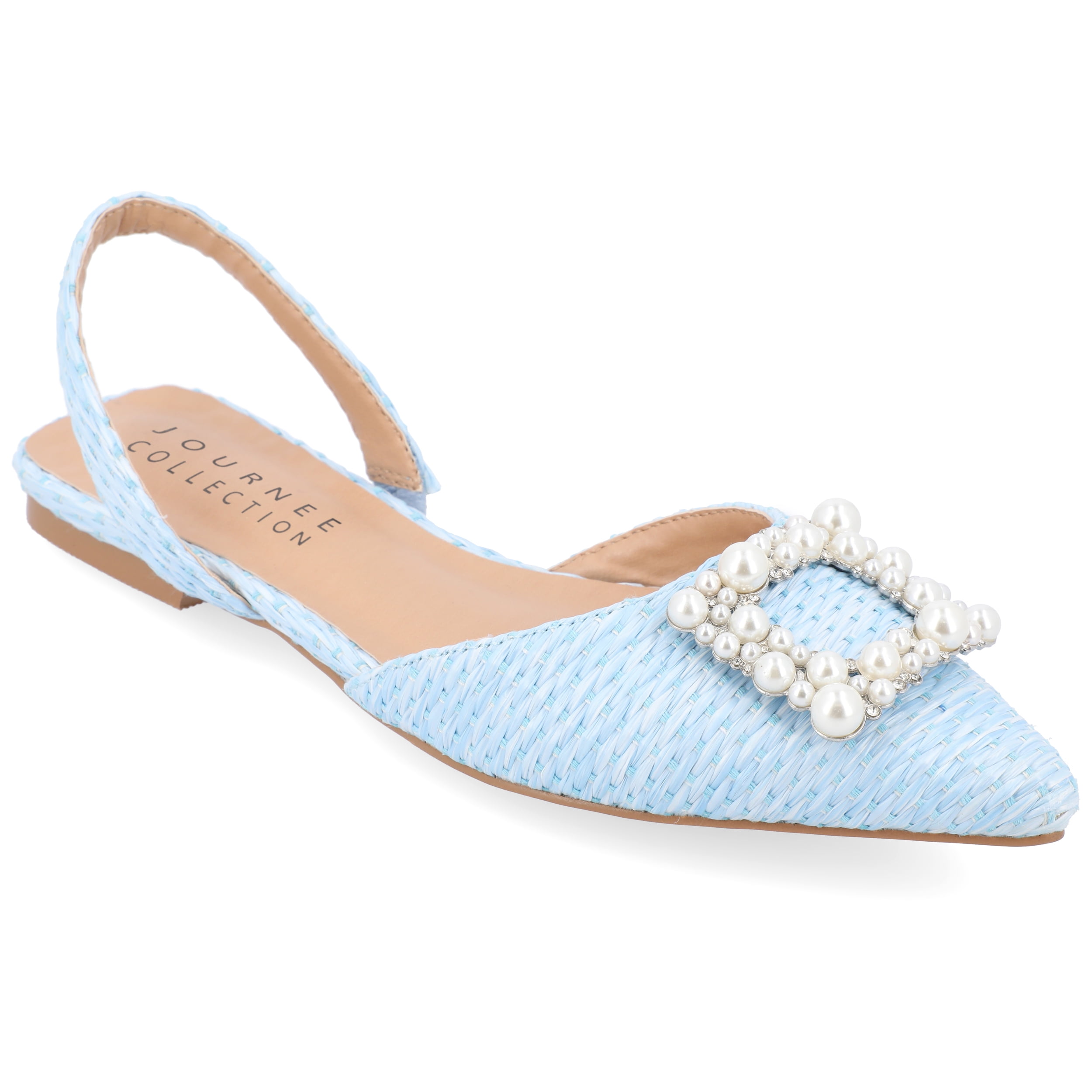 Journee Womens Hannae Sling Back Pointed Toe Flats, Widths Available ...