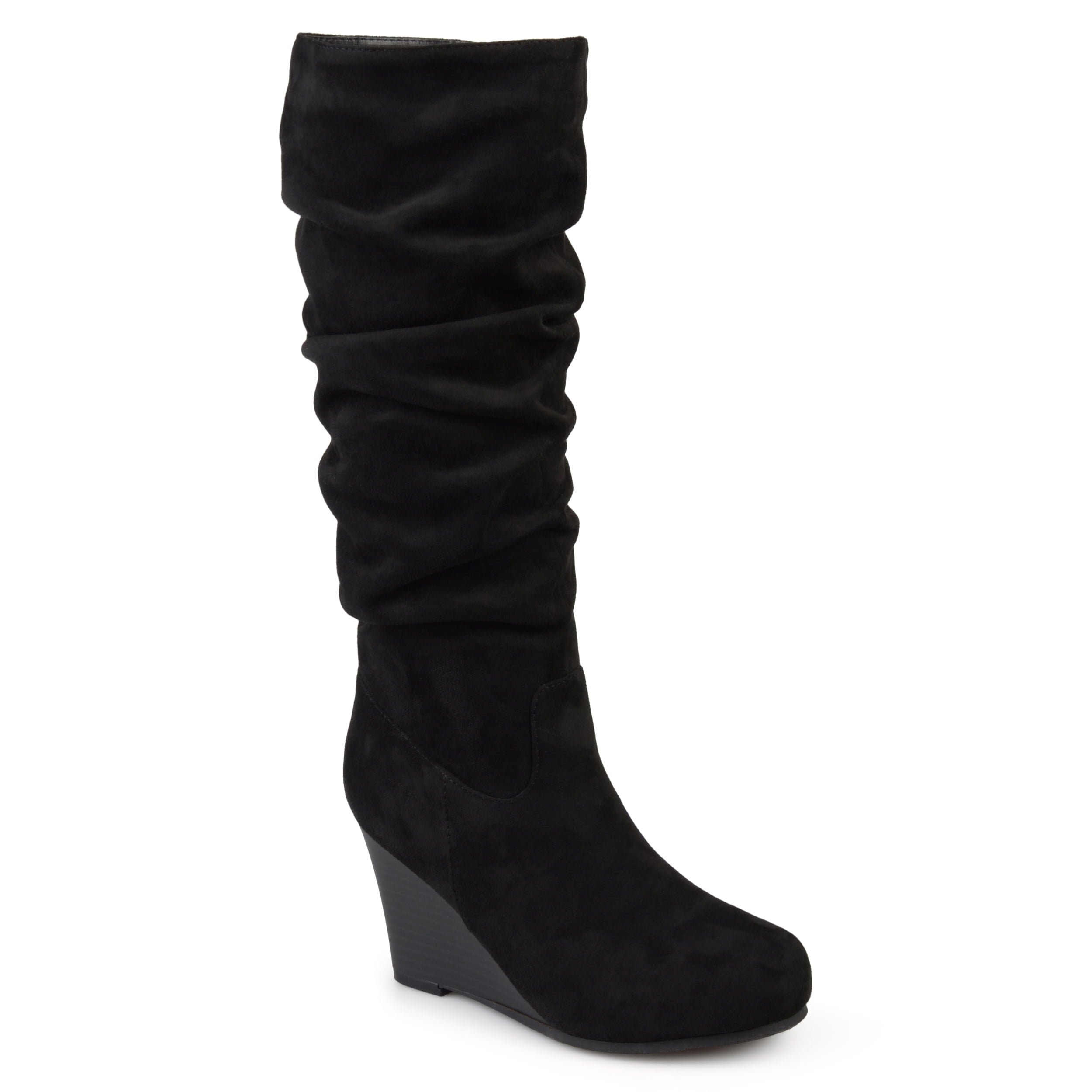 Journee Womens Haze Wide Calf Wedge Knee High Boots - Walmart.com