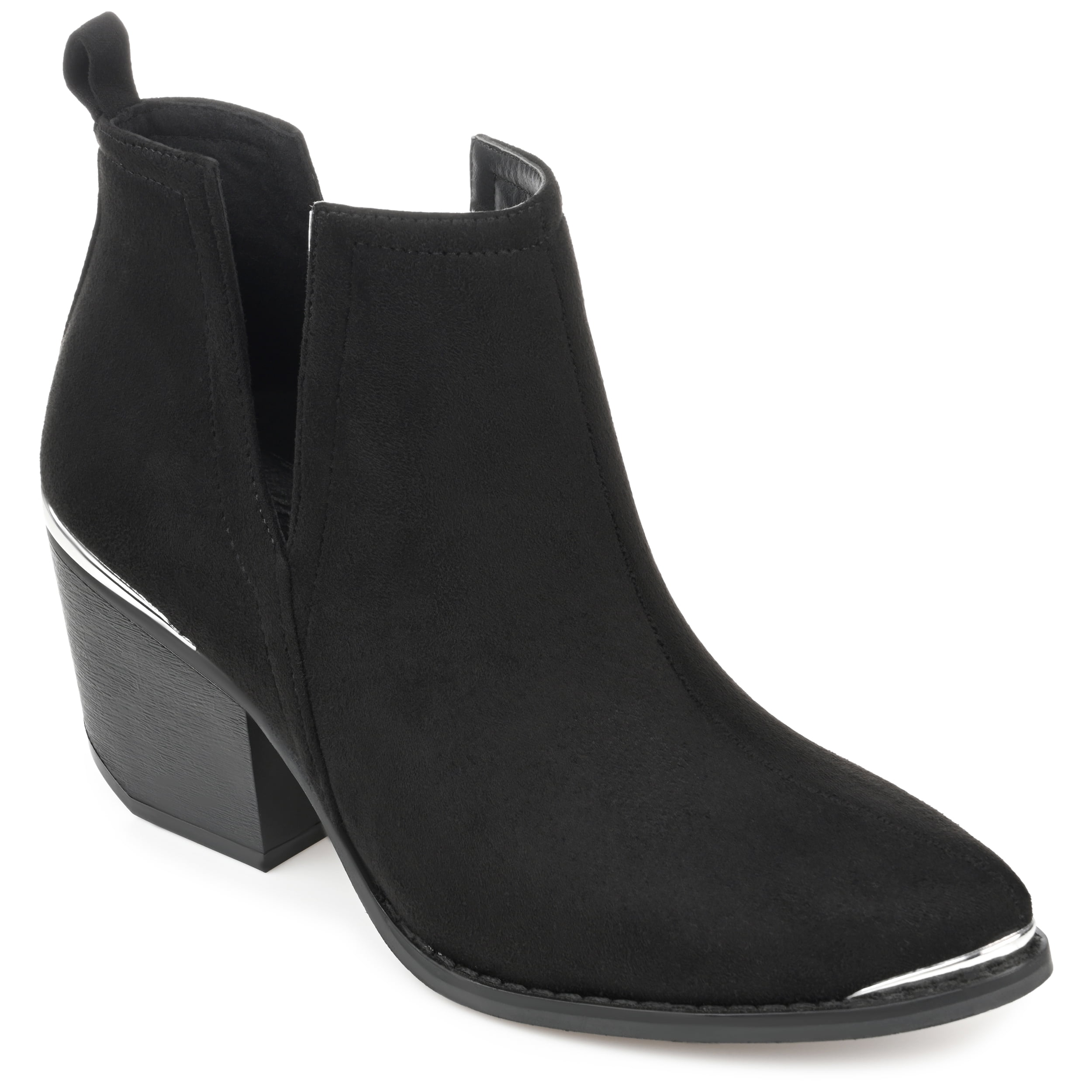 Journee Womens Issla Pull On Stacked Heel Booties - Walmart.com