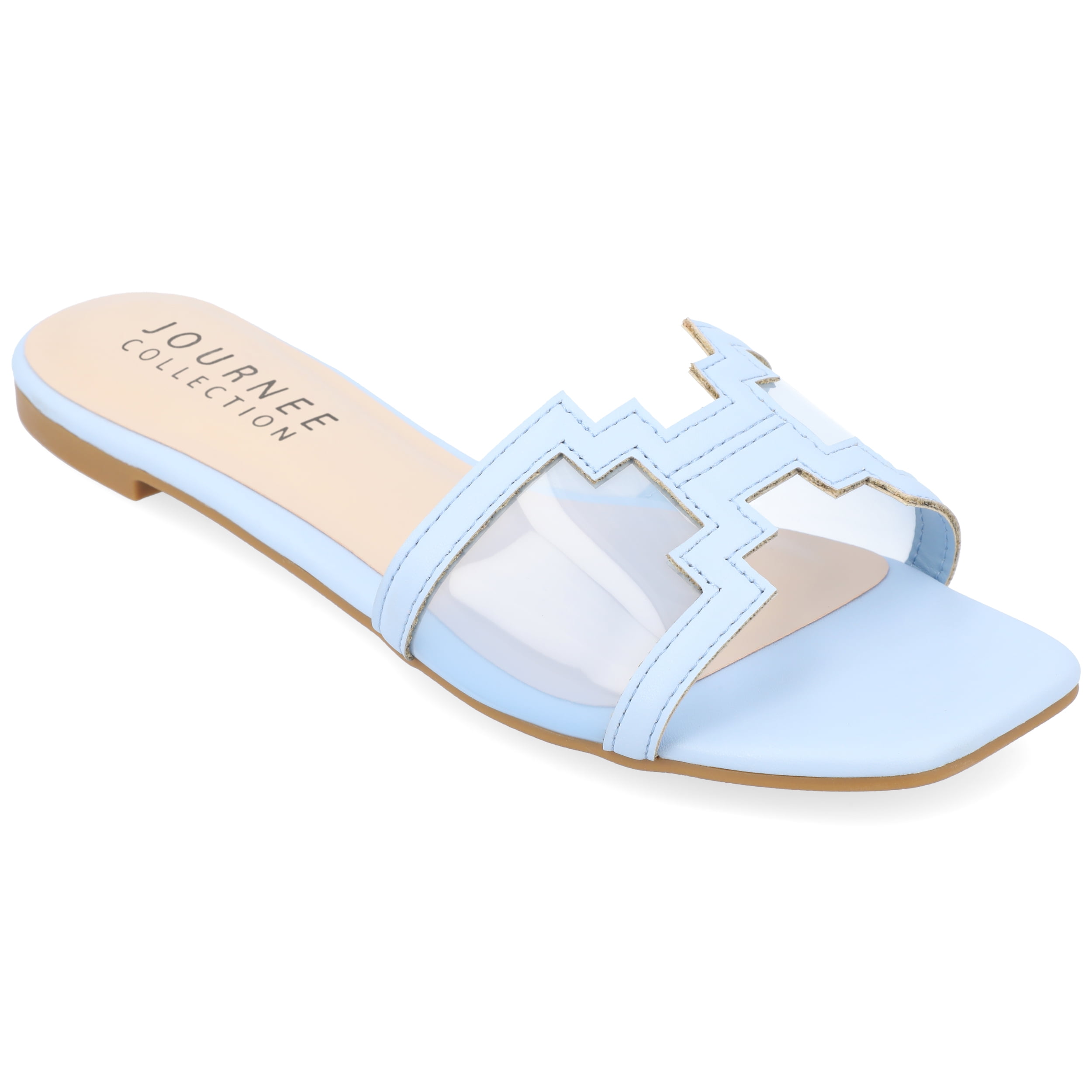 Journee Womens Jamarie Slip On Slide Flat Sandals - Walmart.com