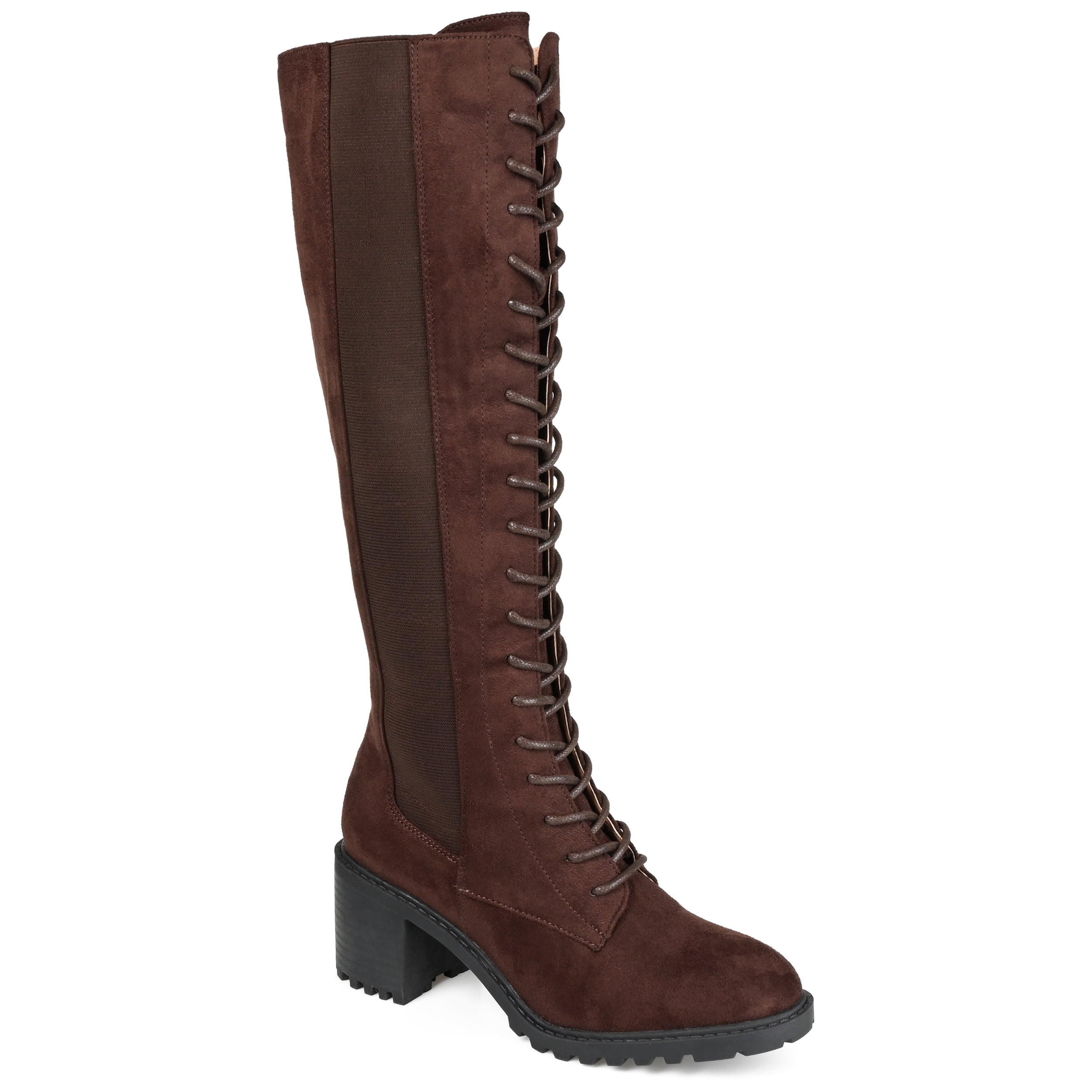 Journee Womens Jenicca Stacked Heel Knee High Boots - Walmart.com