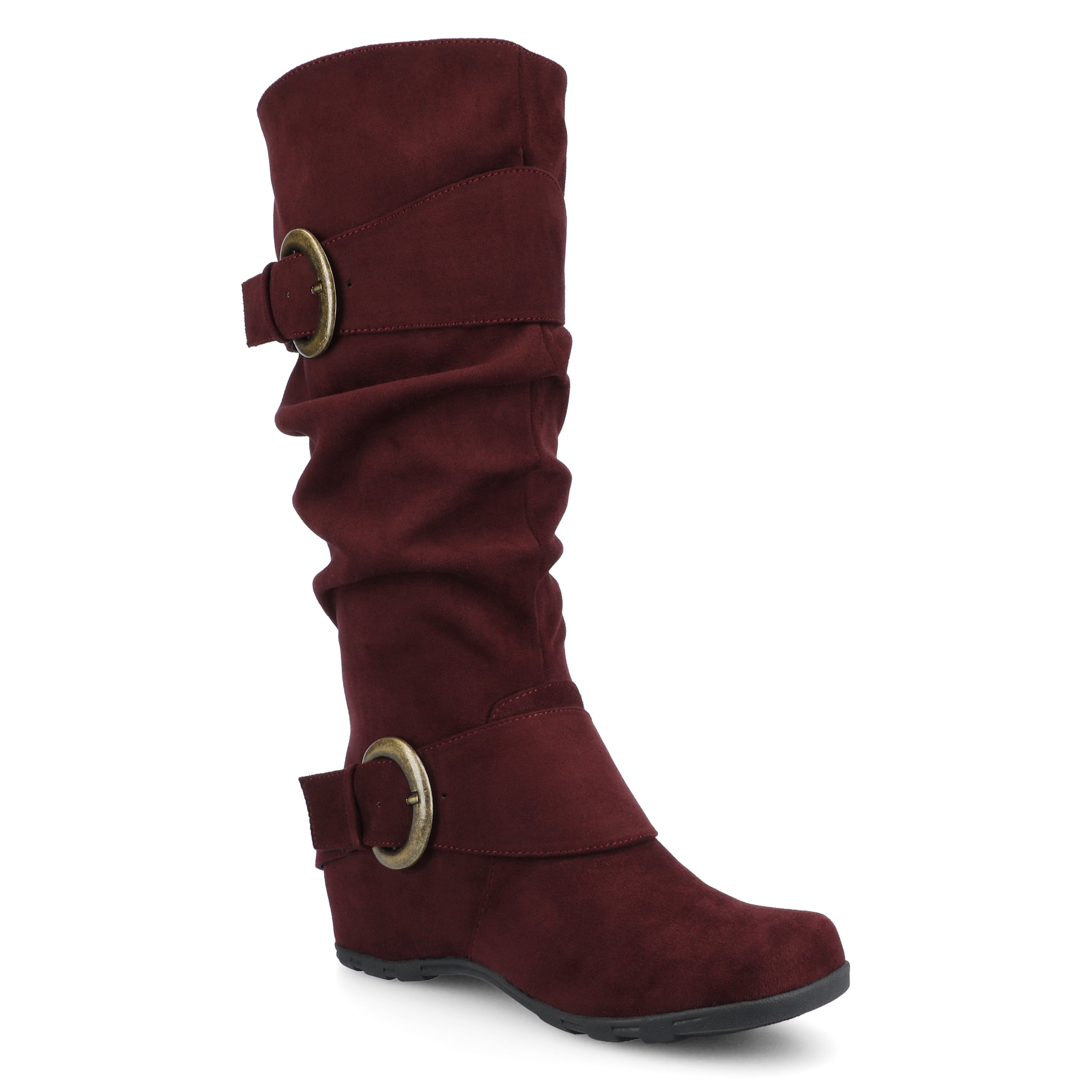 Journee Womens Jester-01 Extra Wide Calf Hidden Wedge Riding Boots ...
