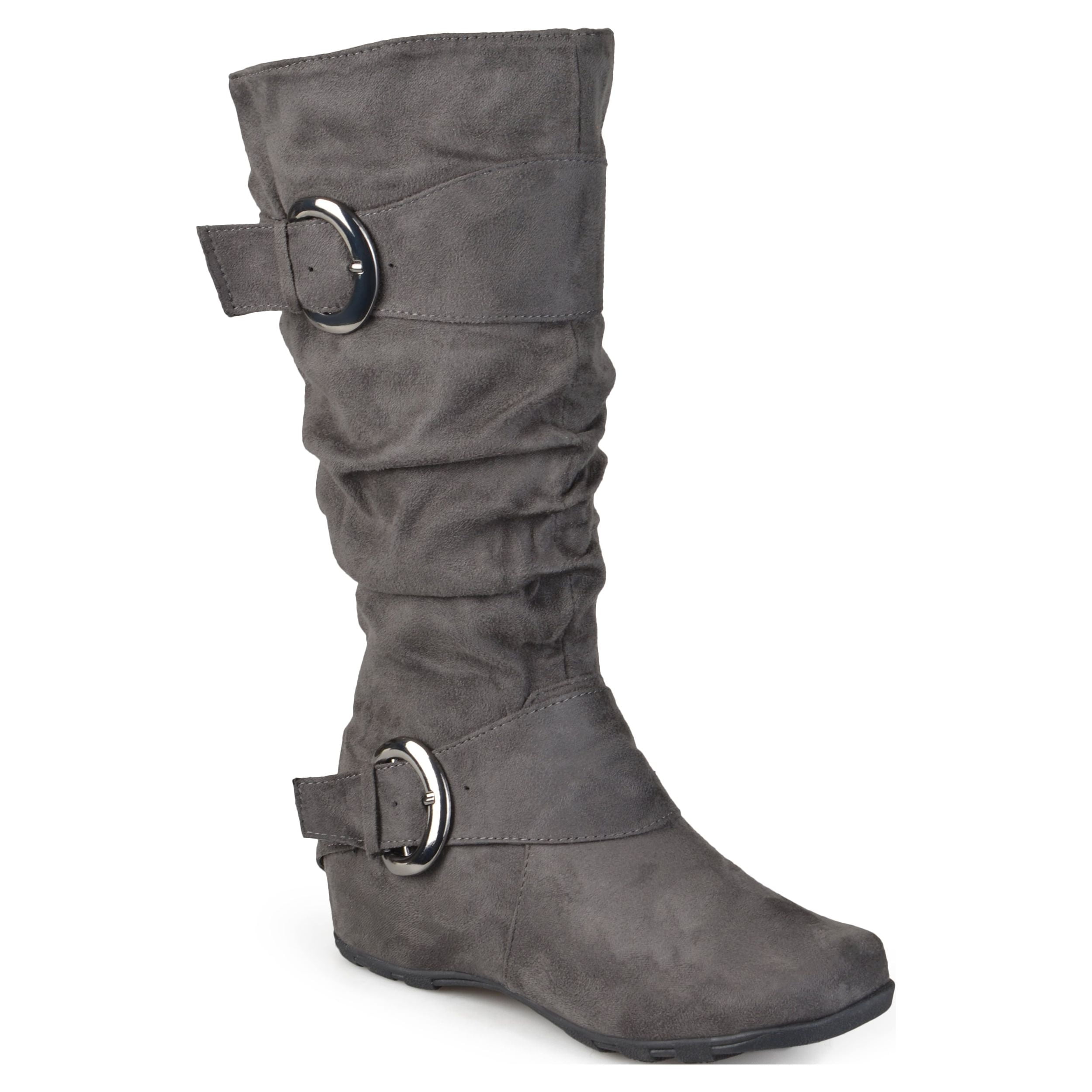 Journee Womens Jester-01 Extra Wide Calf Hidden Wedge Riding Boots ...