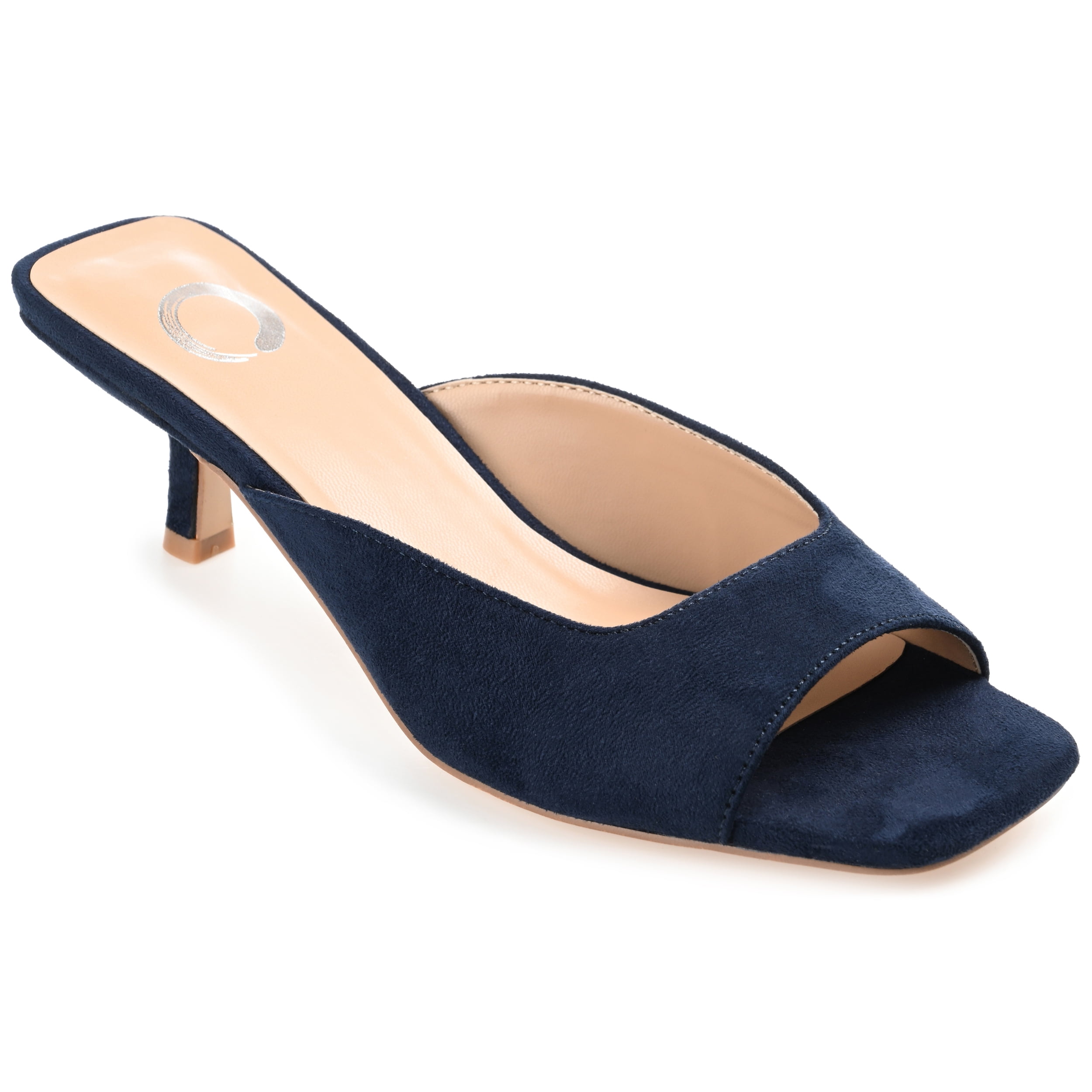 Journee Womens Larna Slip On Kitten Heel Open Toe Dress Sandals, Widths ...