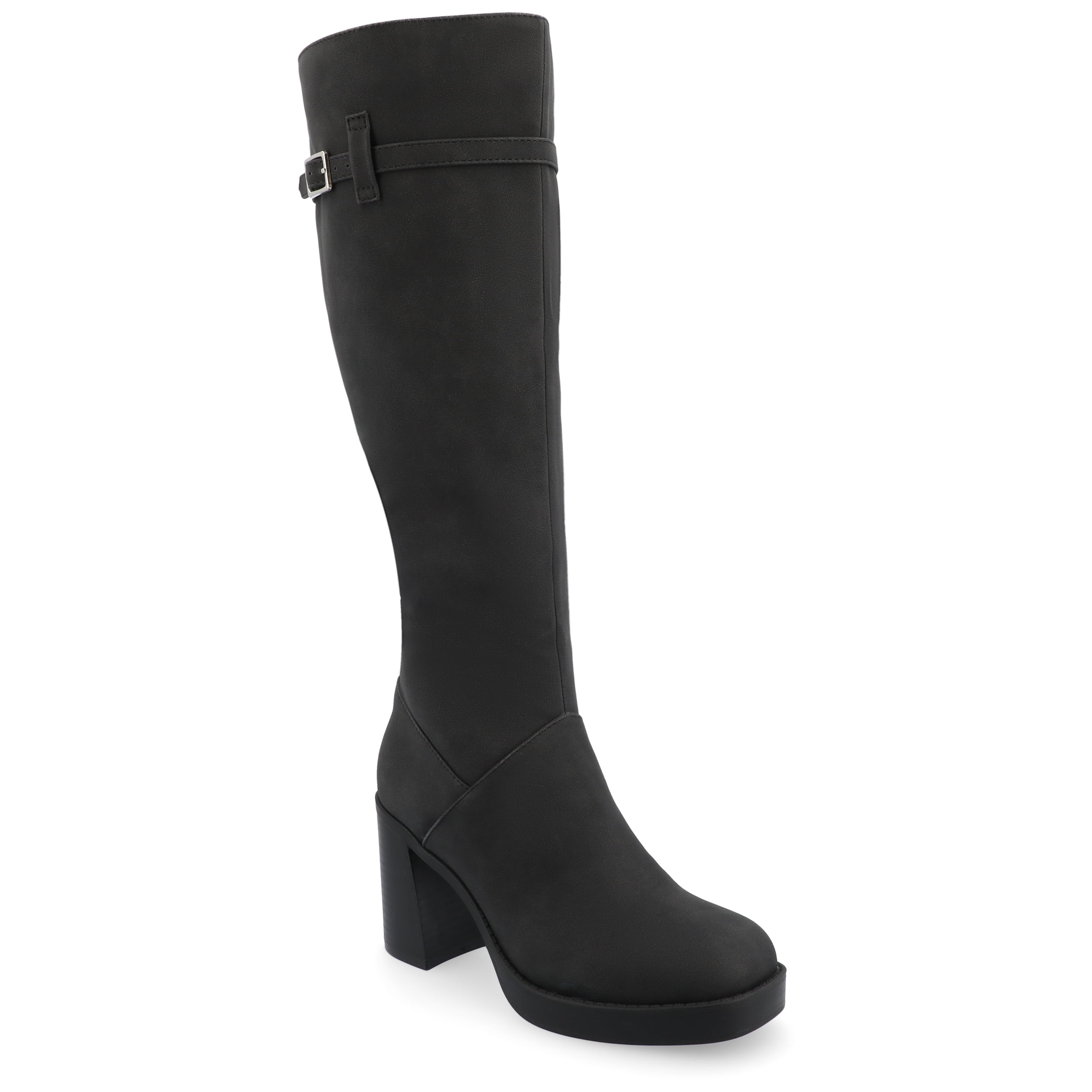 Journee Womens Letice Platform Square Toe Boots - Walmart.com