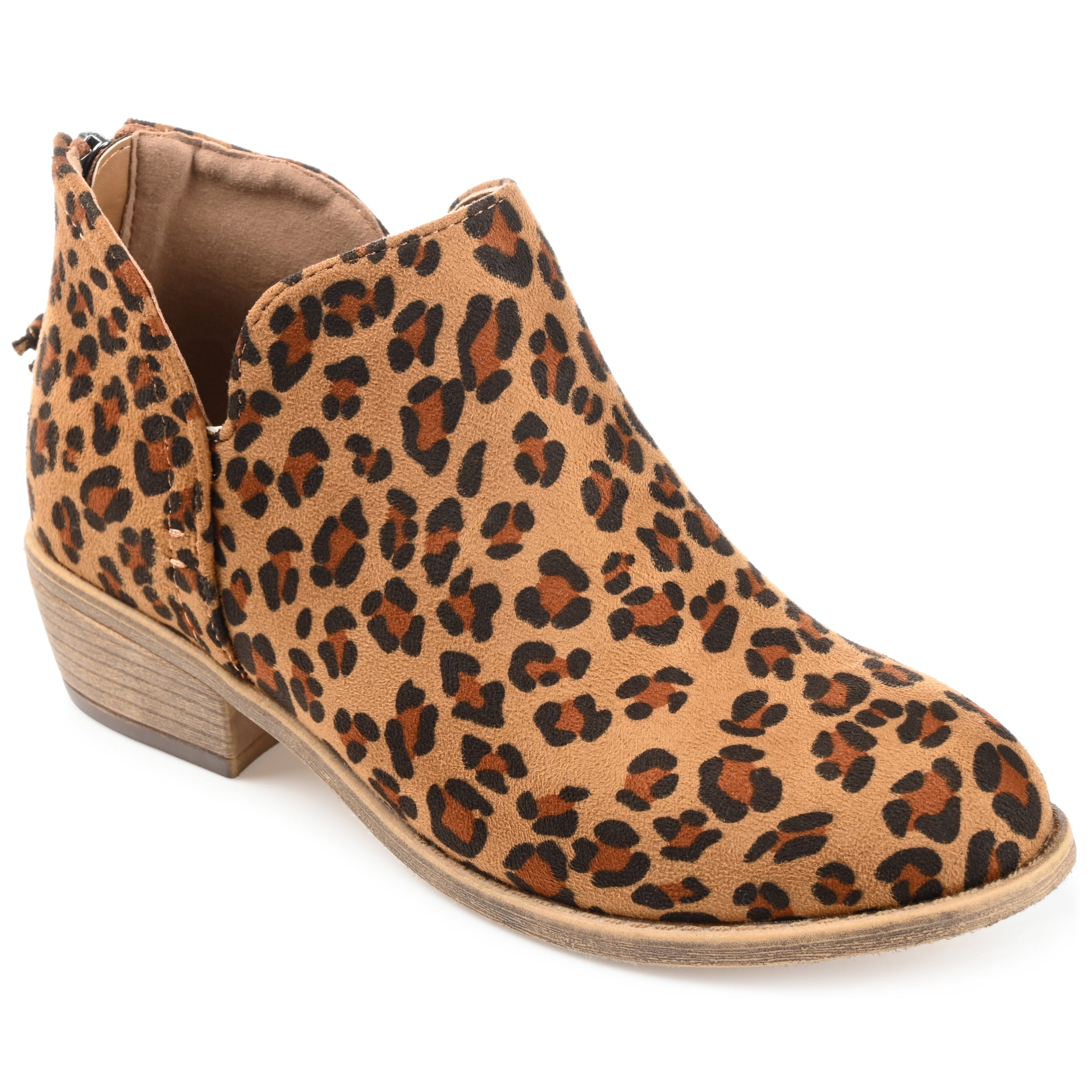 Journee Womens Livvy Back Heel Zip Stacked Heel Booties, Widths ...
