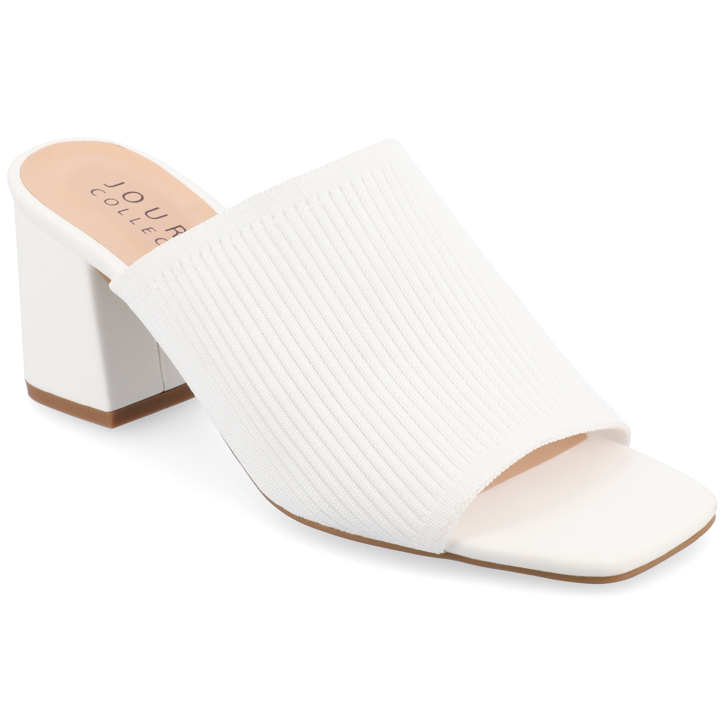 Journee Womens Lorenna Open Square Toe Block Heel Dress Sandals, Widths ...