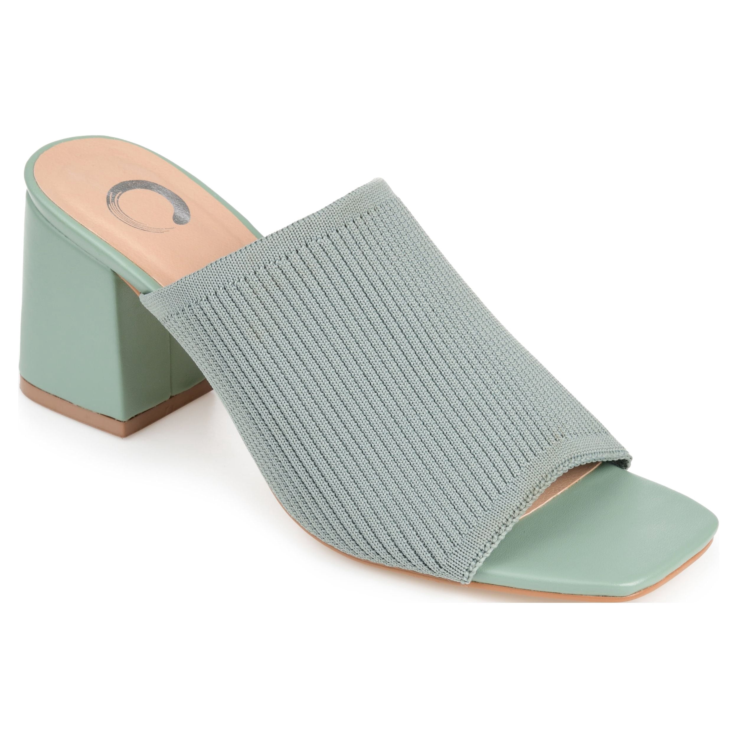 Journee Womens Lorenna Wide Width Open Square Toe Block Heel Dress ...