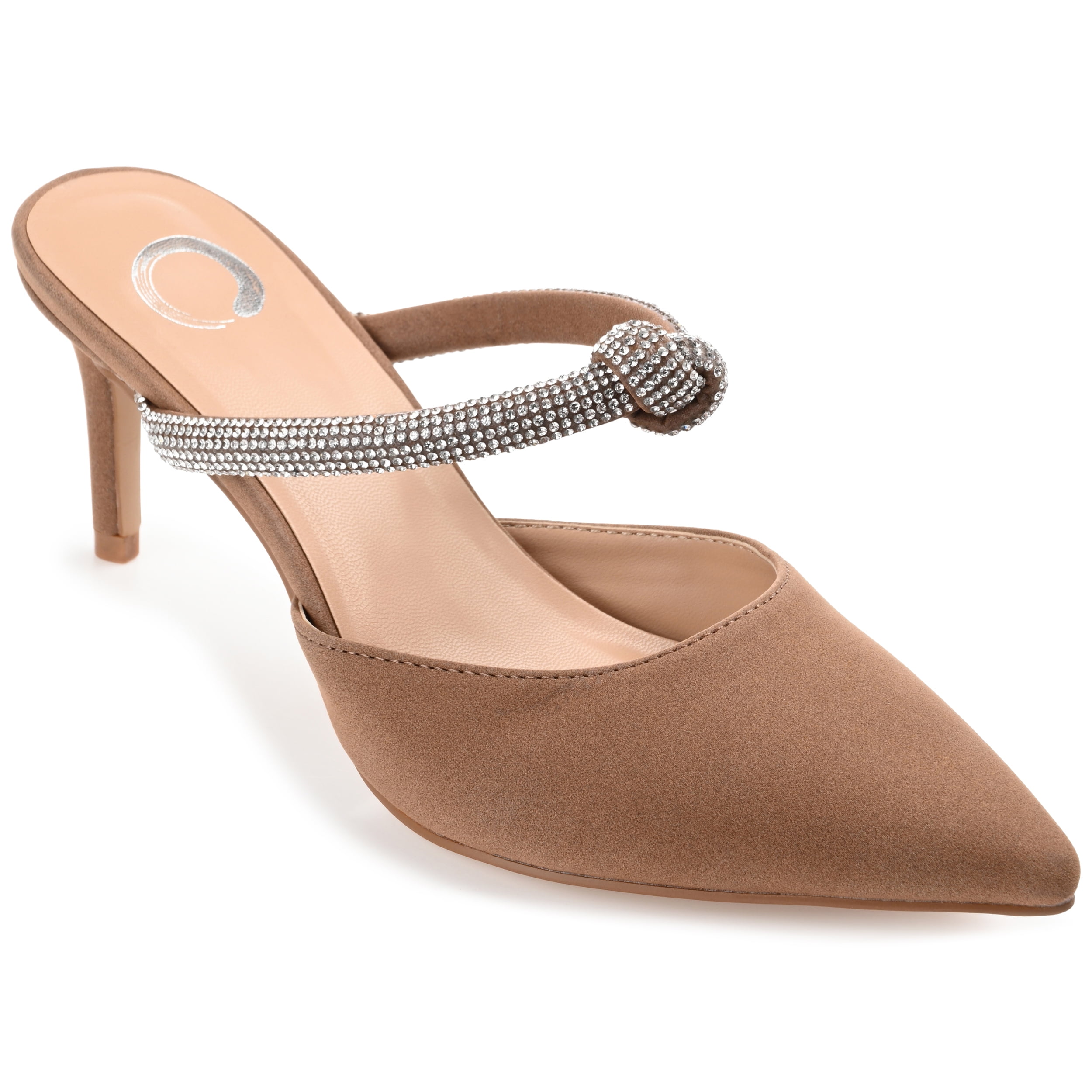 Journee Womens Lunna Wide Width Mules Mid Stiletto Pointed Toe Evening ...