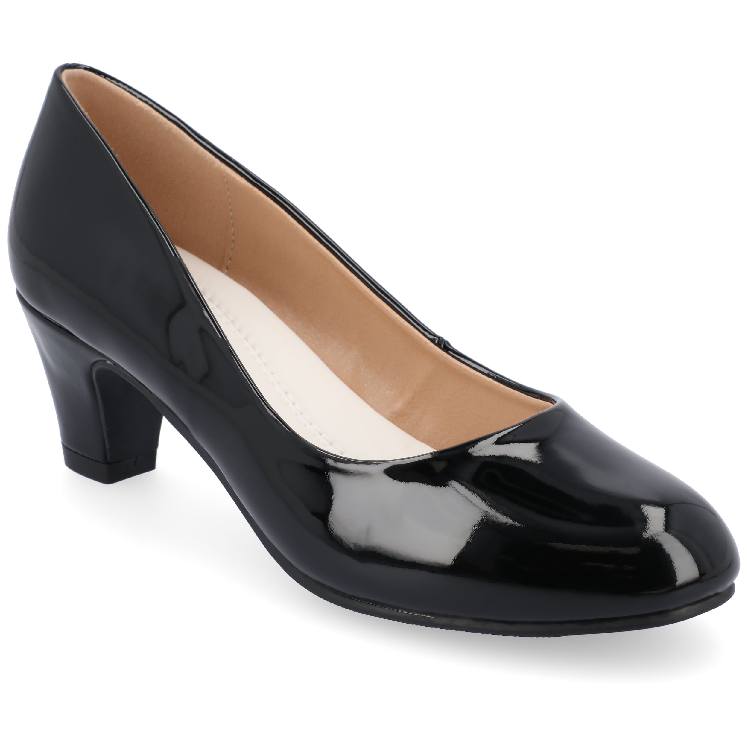 Journee Womens Luu Comfort Insole Wide Width Round Toe Low Block Heel ...