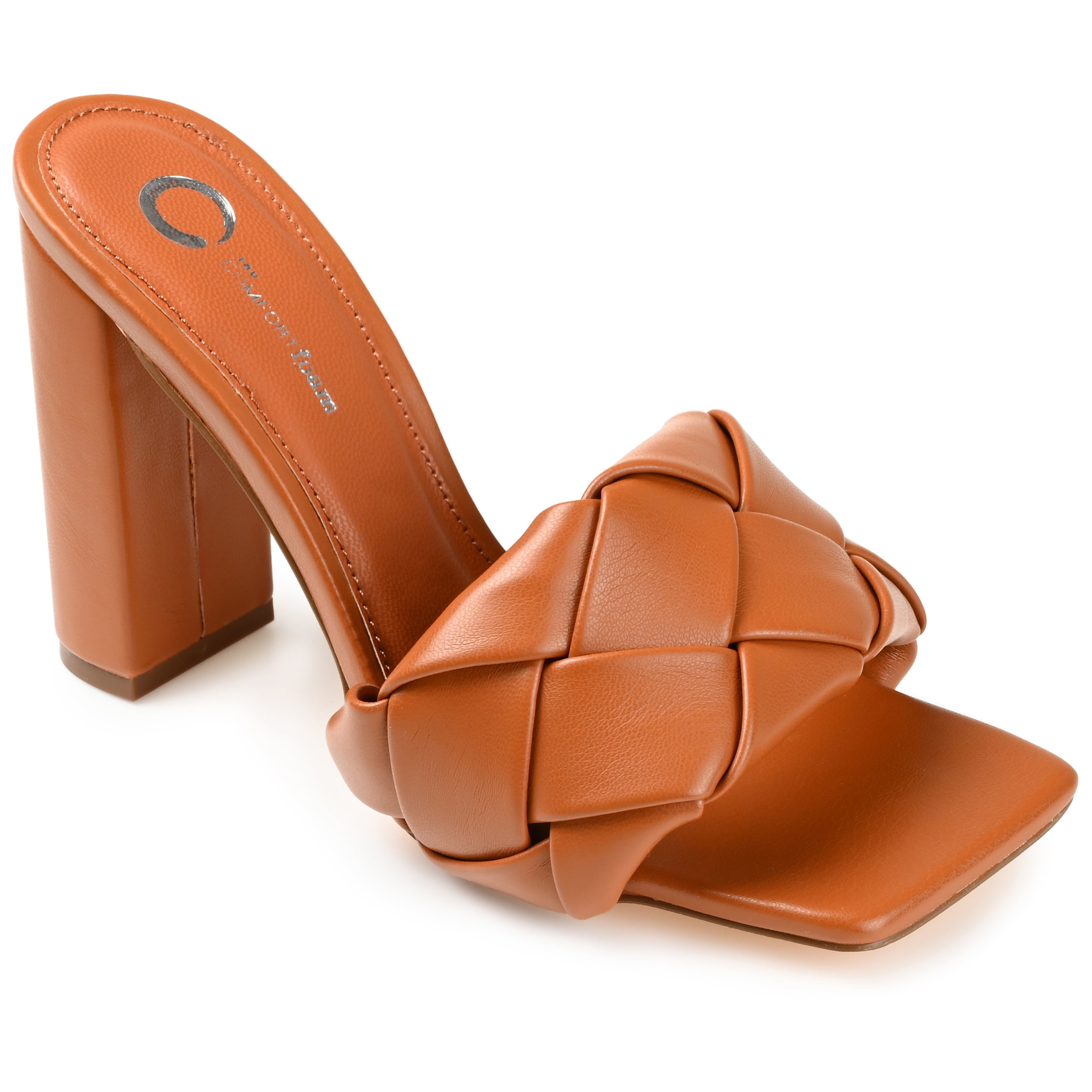 Journee Womens Maysie Open Square Toe Block Heel Sandals - Walmart.com