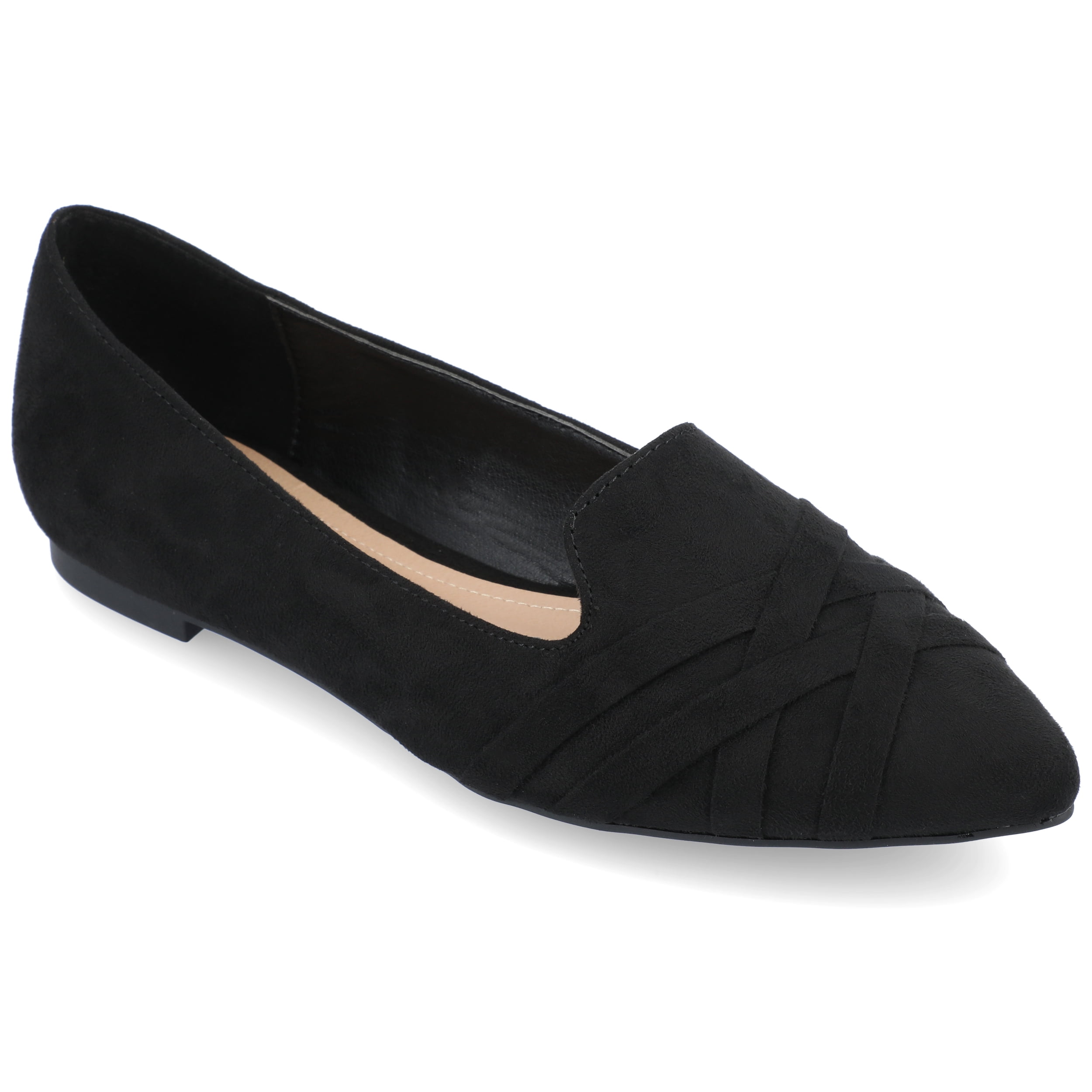 Journee Womens Mindee Wide Width Slip On Pointed Toe Loafer Dress Flats ...