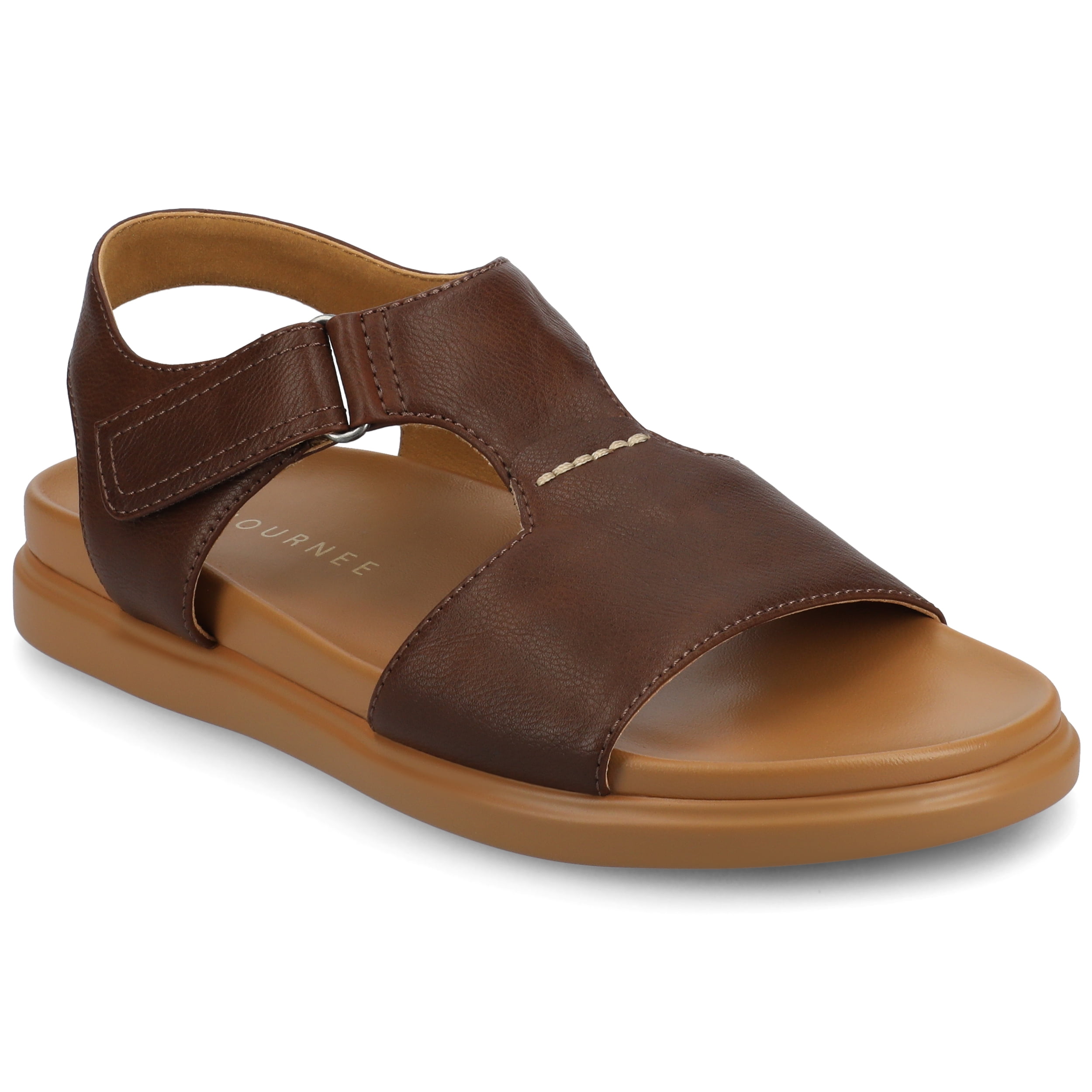 Journee Womens Mira T-Strap Sandals - Walmart.com
