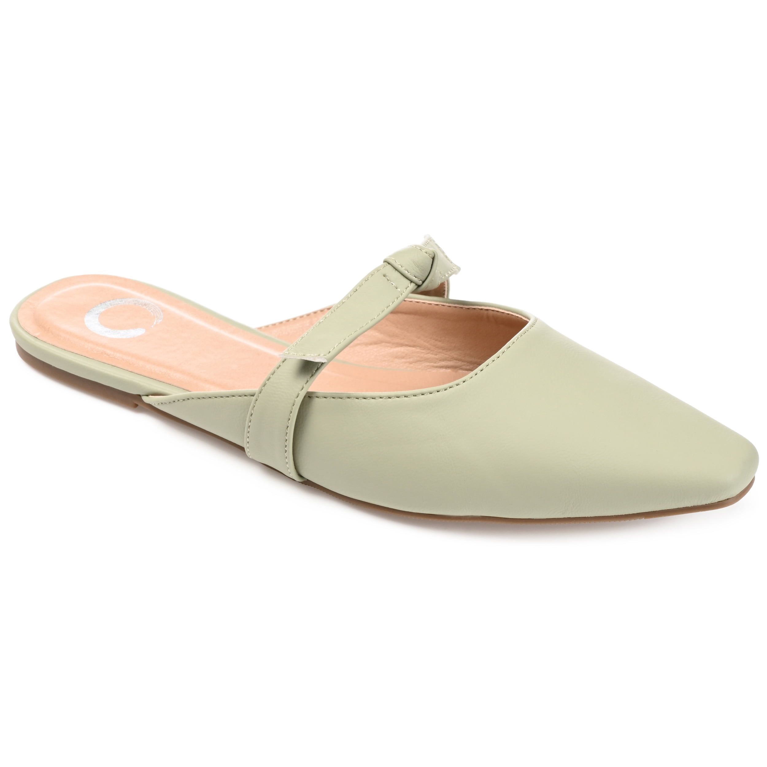 Journee Womens Missie Slip On Square Toe Mules Flats - Walmart.com