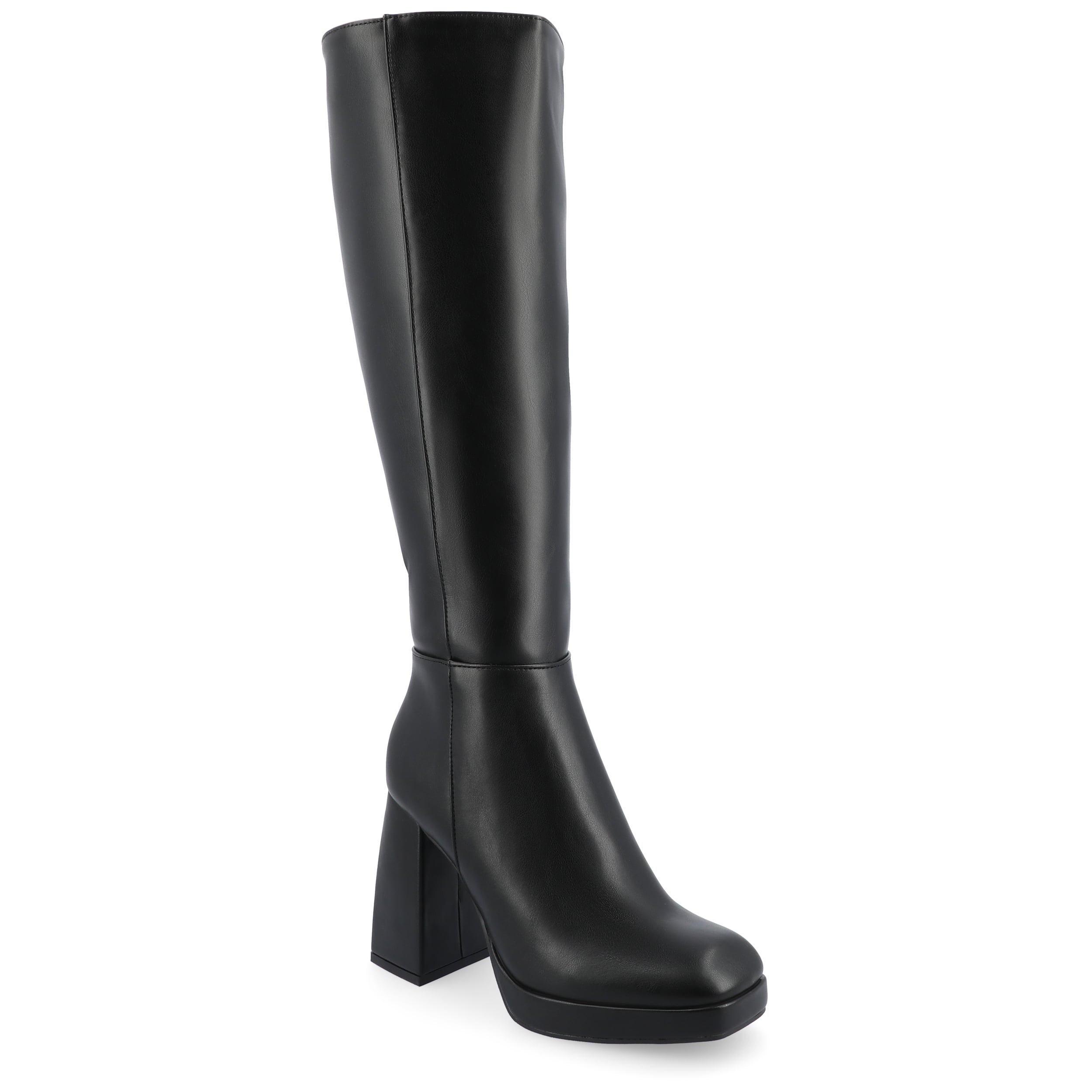 Journee Womens Mylah Platform Square Toe Boots - Walmart.com