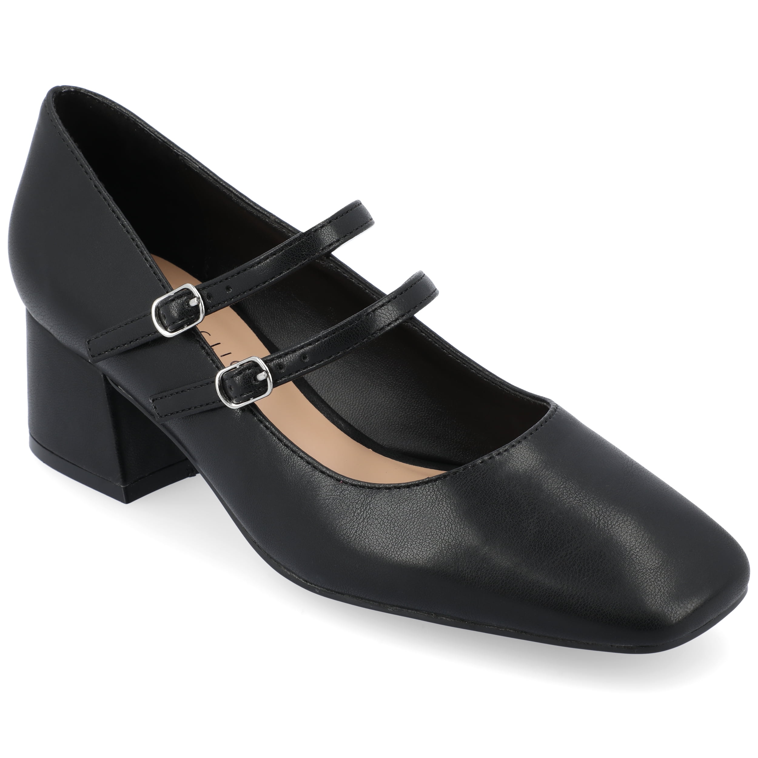 Journee Womens Nally Faux Leather Mary Jane Pumps - Walmart.com
