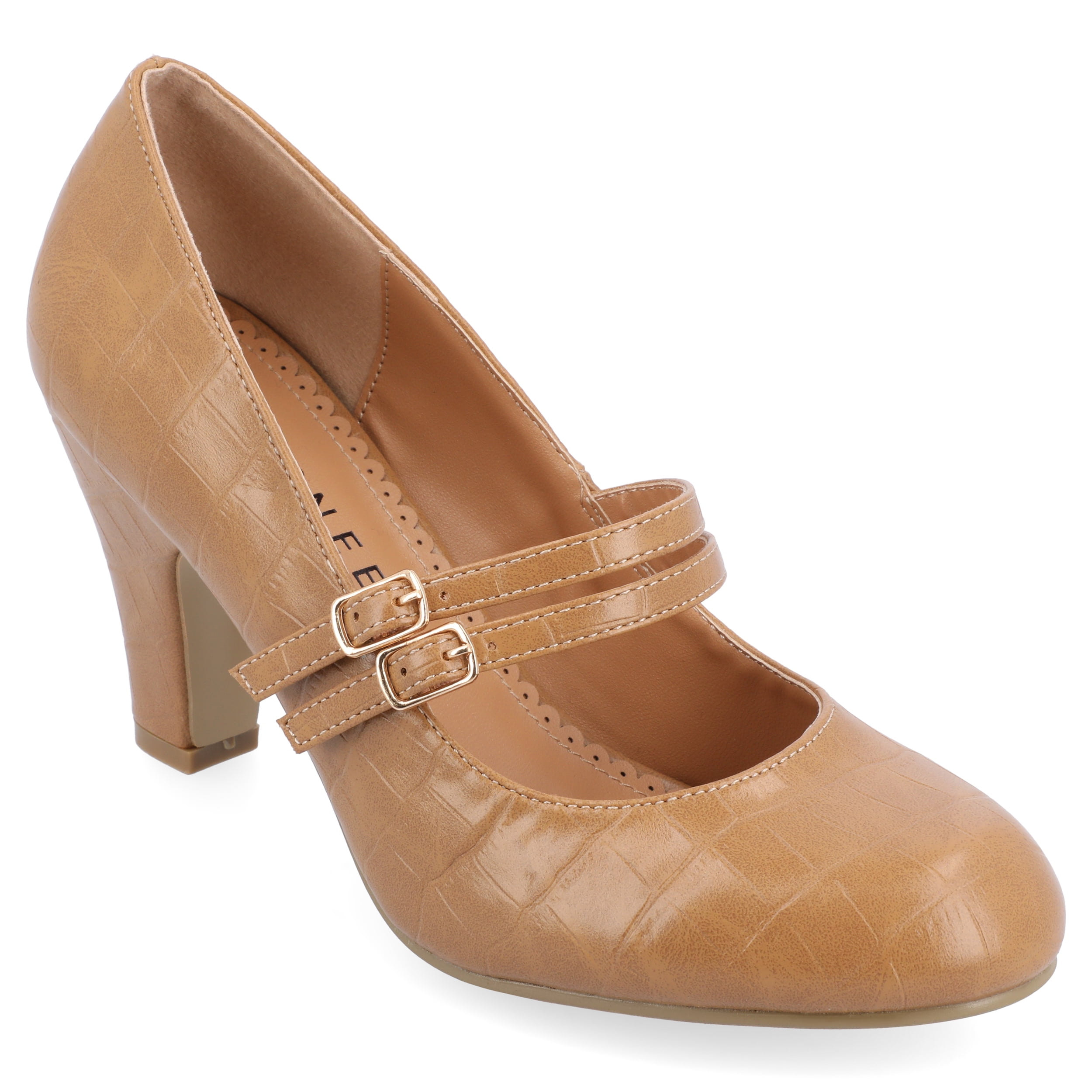 Journee Womens Narrow Width Windy Round Toe Block Heel Mary Jane Pumps ...
