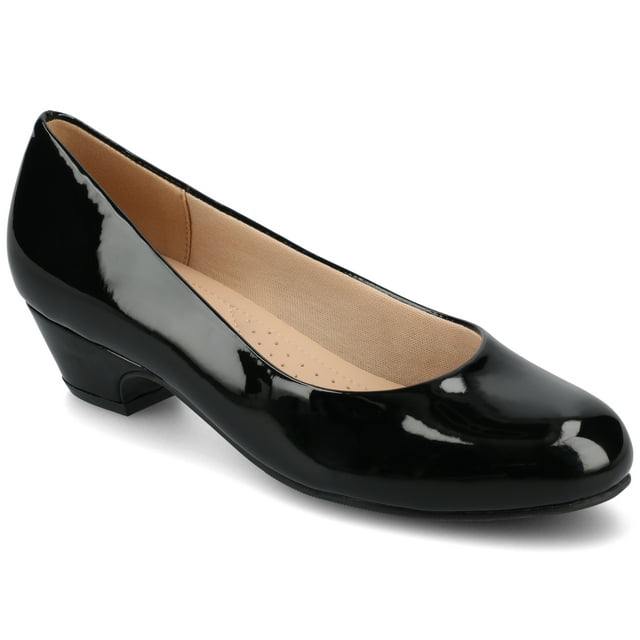 Journee Women's Saar Comfort Insole Block Heel Pumps, Wide Width ...