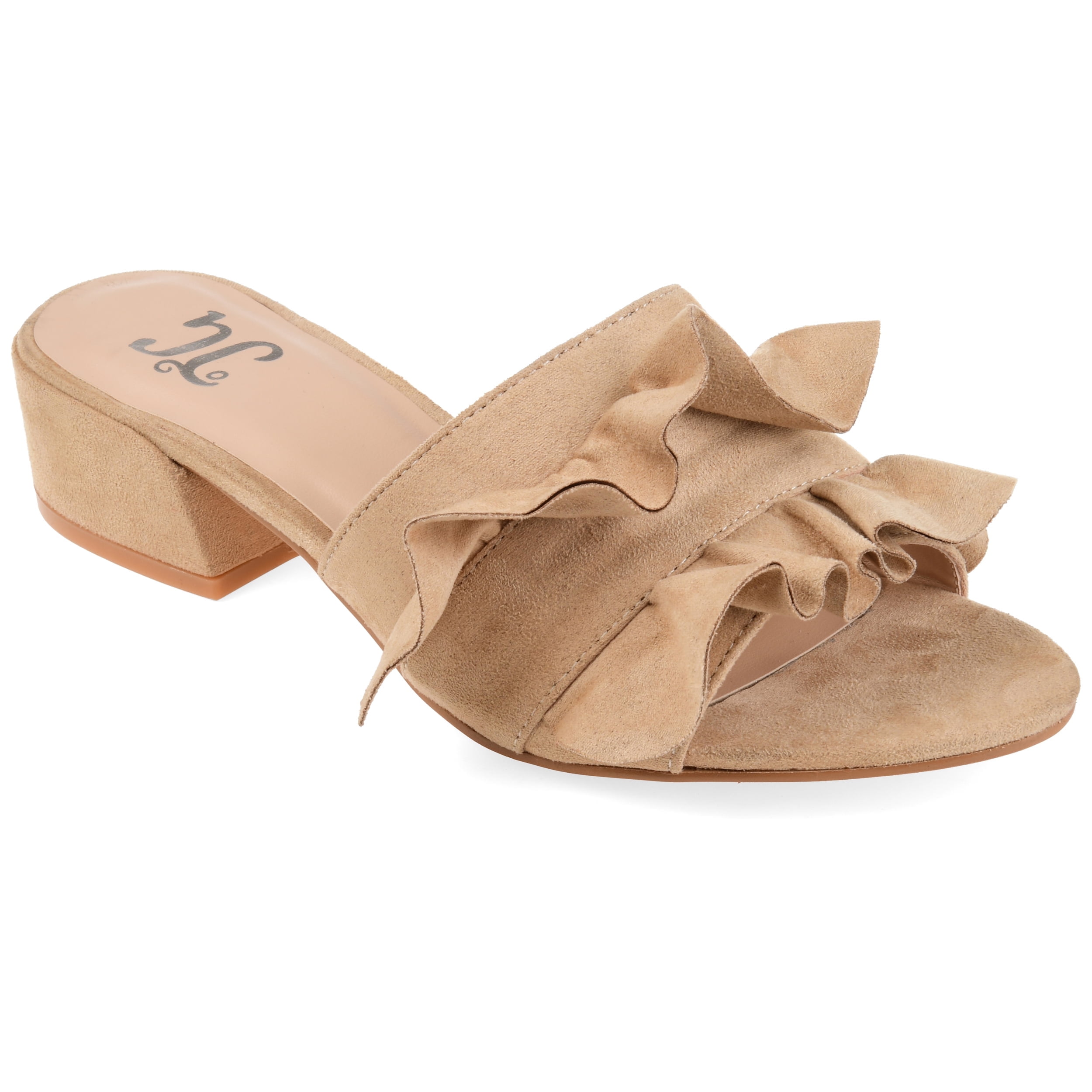 Journee Womens Sabica Slip On Open Toe Slip On Flat Sandals - Walmart.com