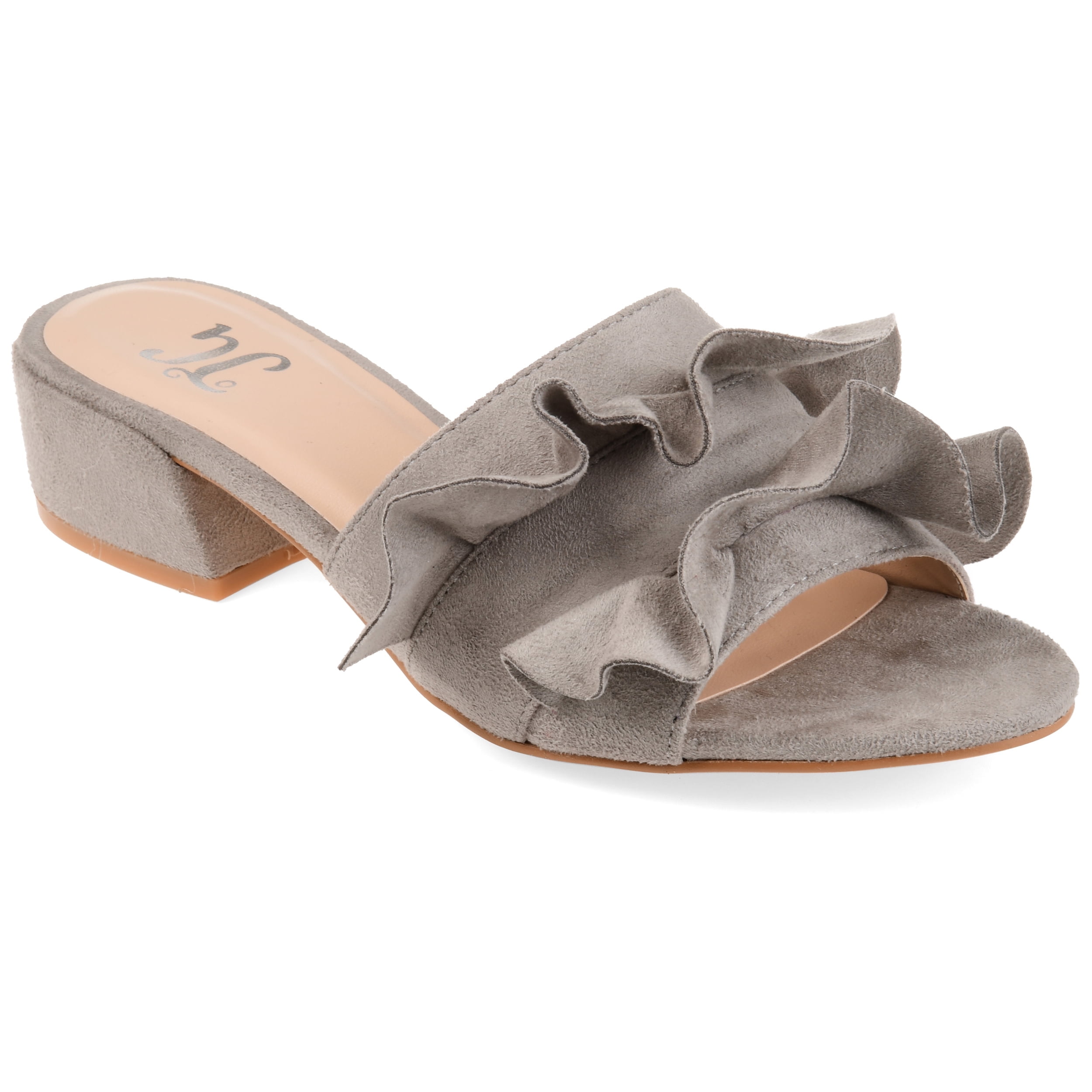 Journee Womens Sabica Slip On Open Toe Slip On Flat Sandals - Walmart.com