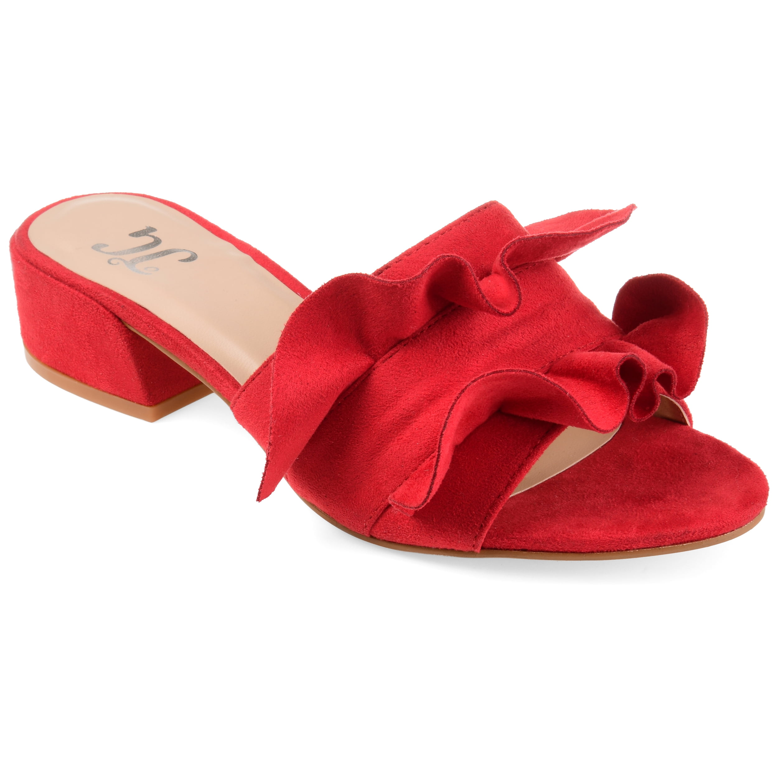 Journee Womens Sabica Slip On Open Toe Slip On Flat Sandals - Walmart.com