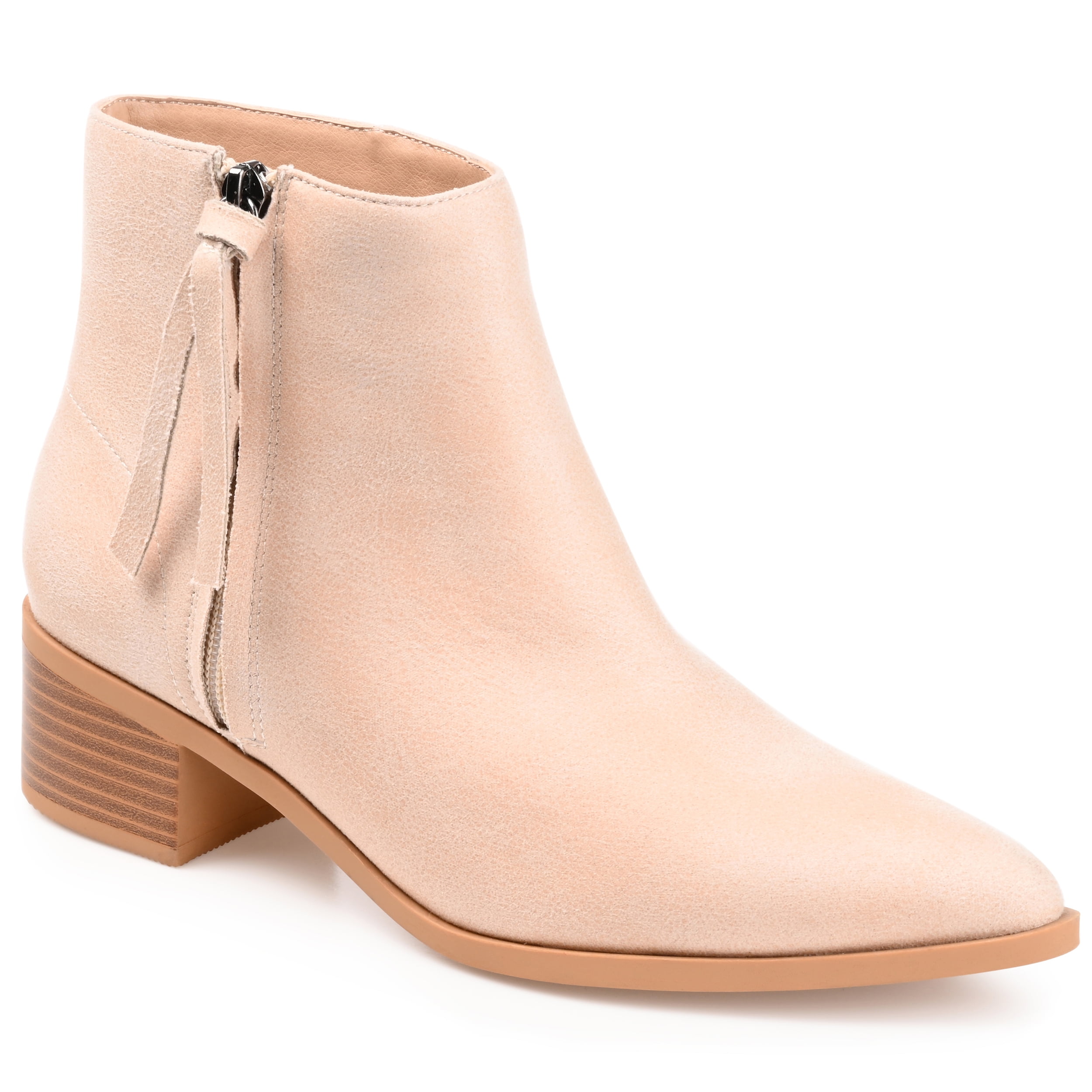 Journee Womens Sadiya Inside Zip Stacked Heel Booties - Walmart.com