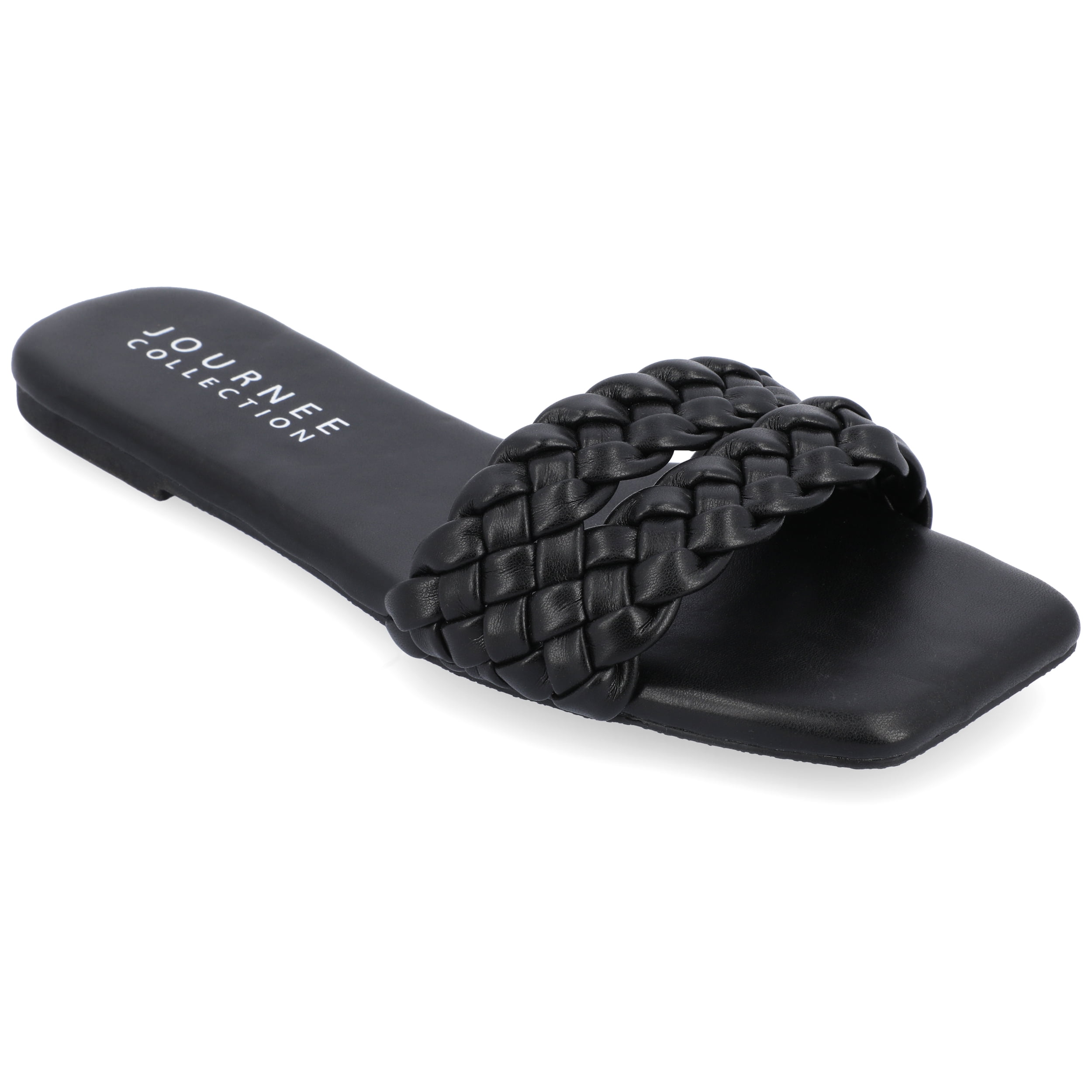 Journee Womens Sawyerr Tru Comfort Foam Dual Braided Band Flat Sandals ...