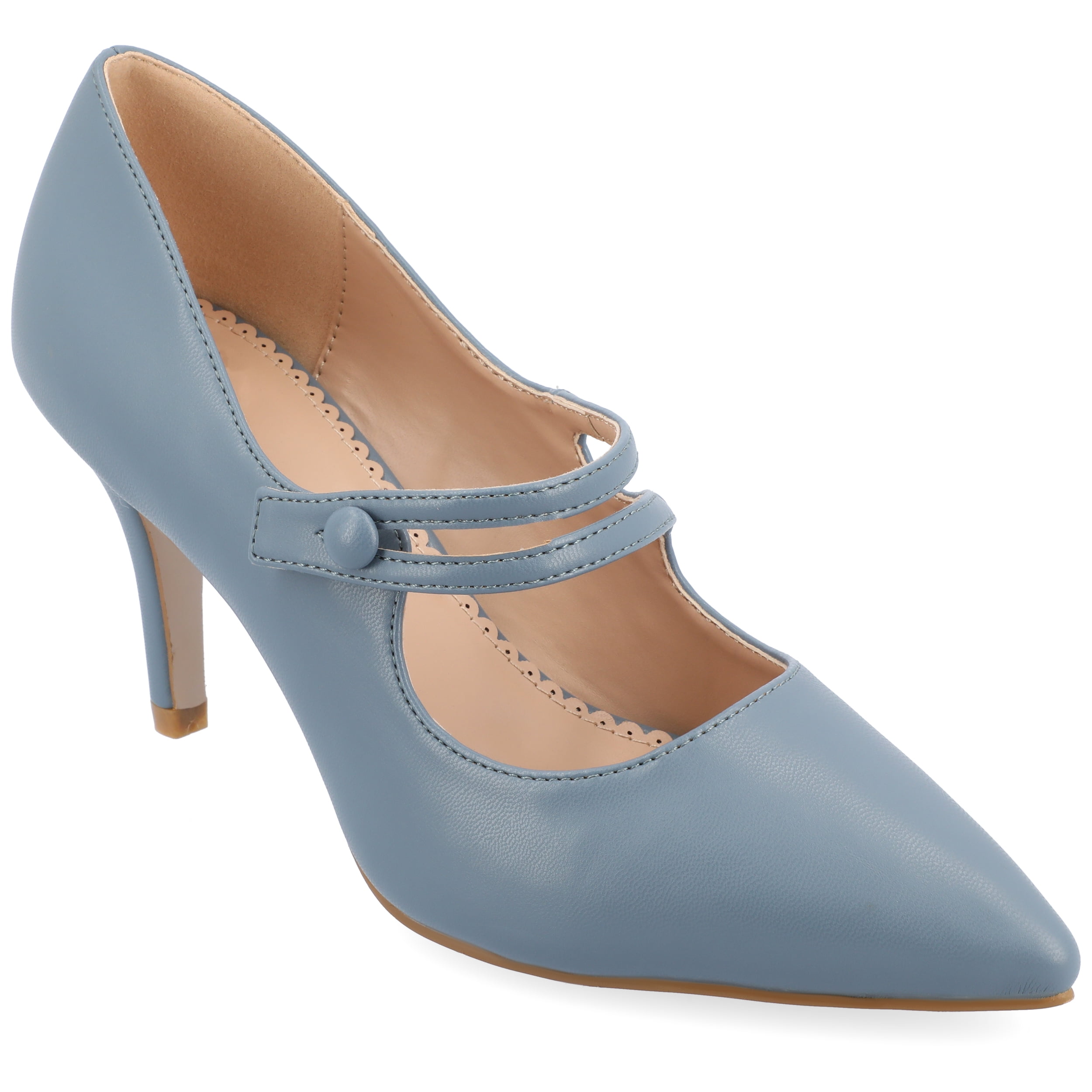 Journee Womens Sidney Narrow Width Pointed Toe Mid Heel Pumps - Walmart.com