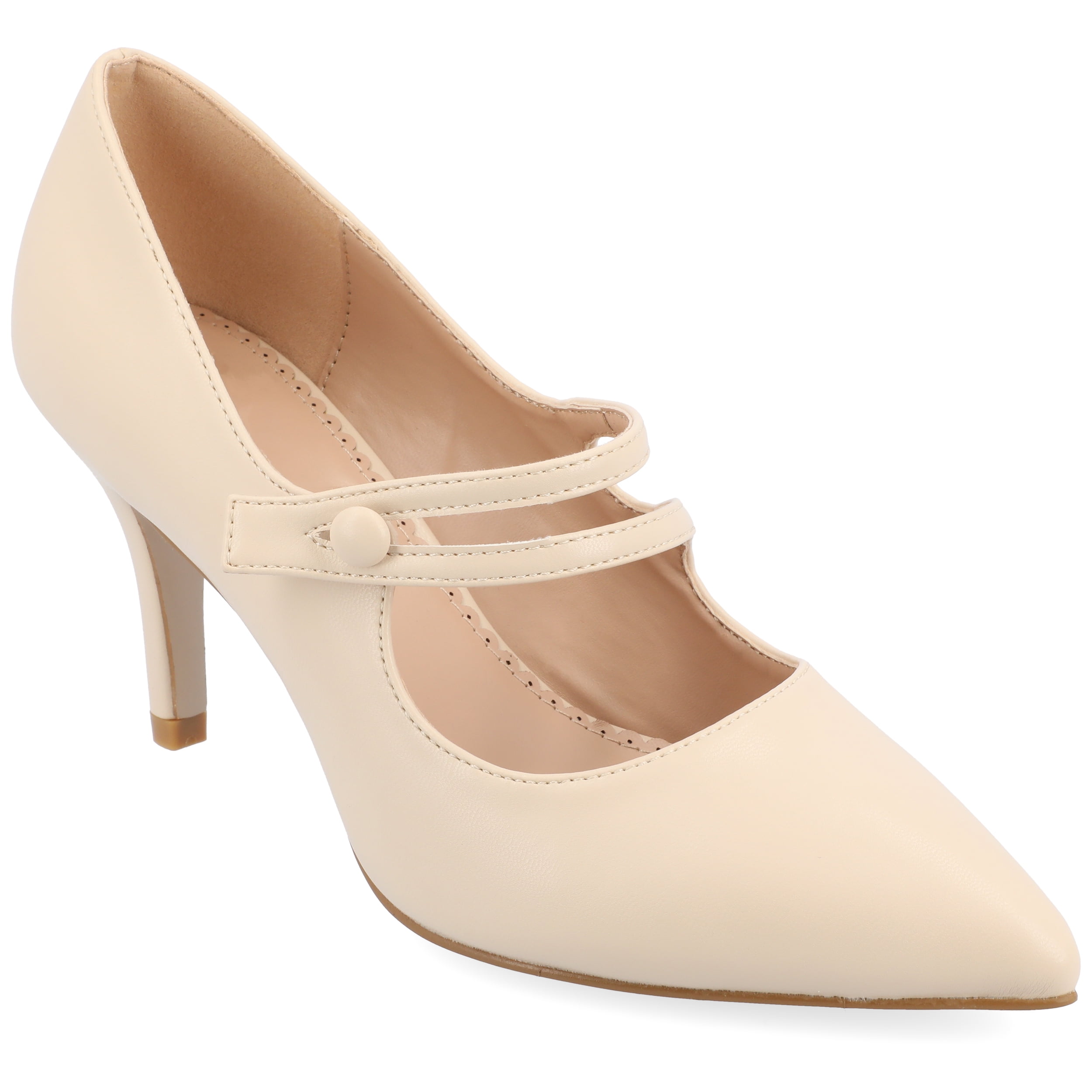 Journee Womens Sidney Narrow Width Pointed Toe Mid Heel Pumps - Walmart.com