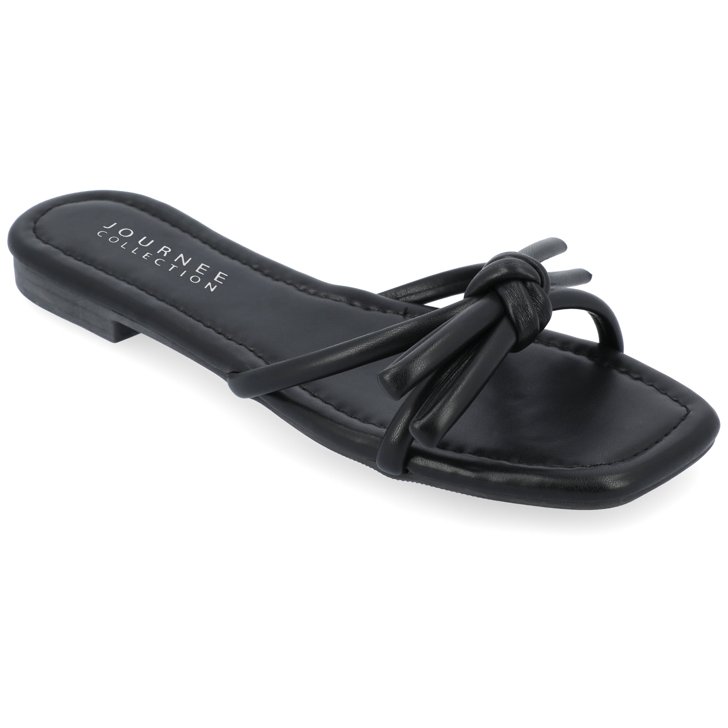 Journee Womens Soma Slide Flat Sandals - Walmart.com