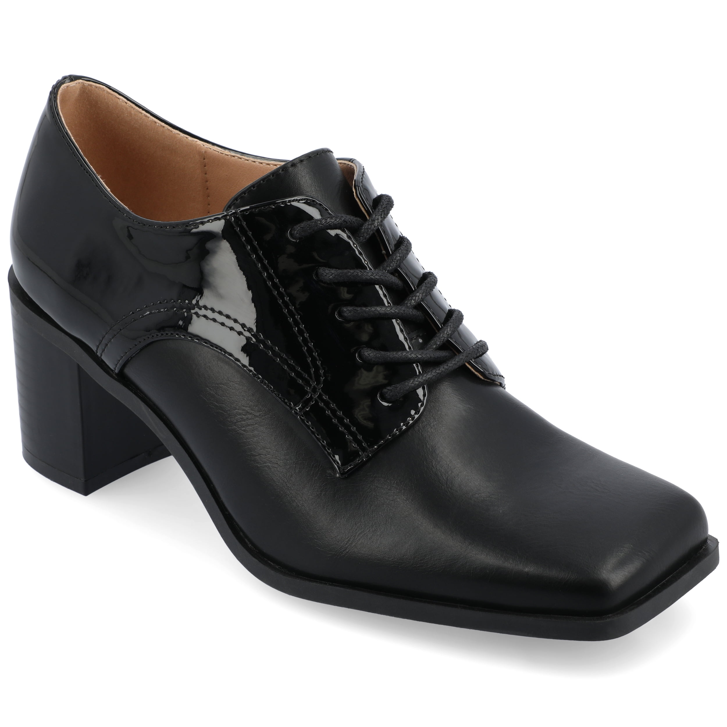 Journee Womens Sylvan Tru Comfort Foam Lace Up Square Toe Pumps ...