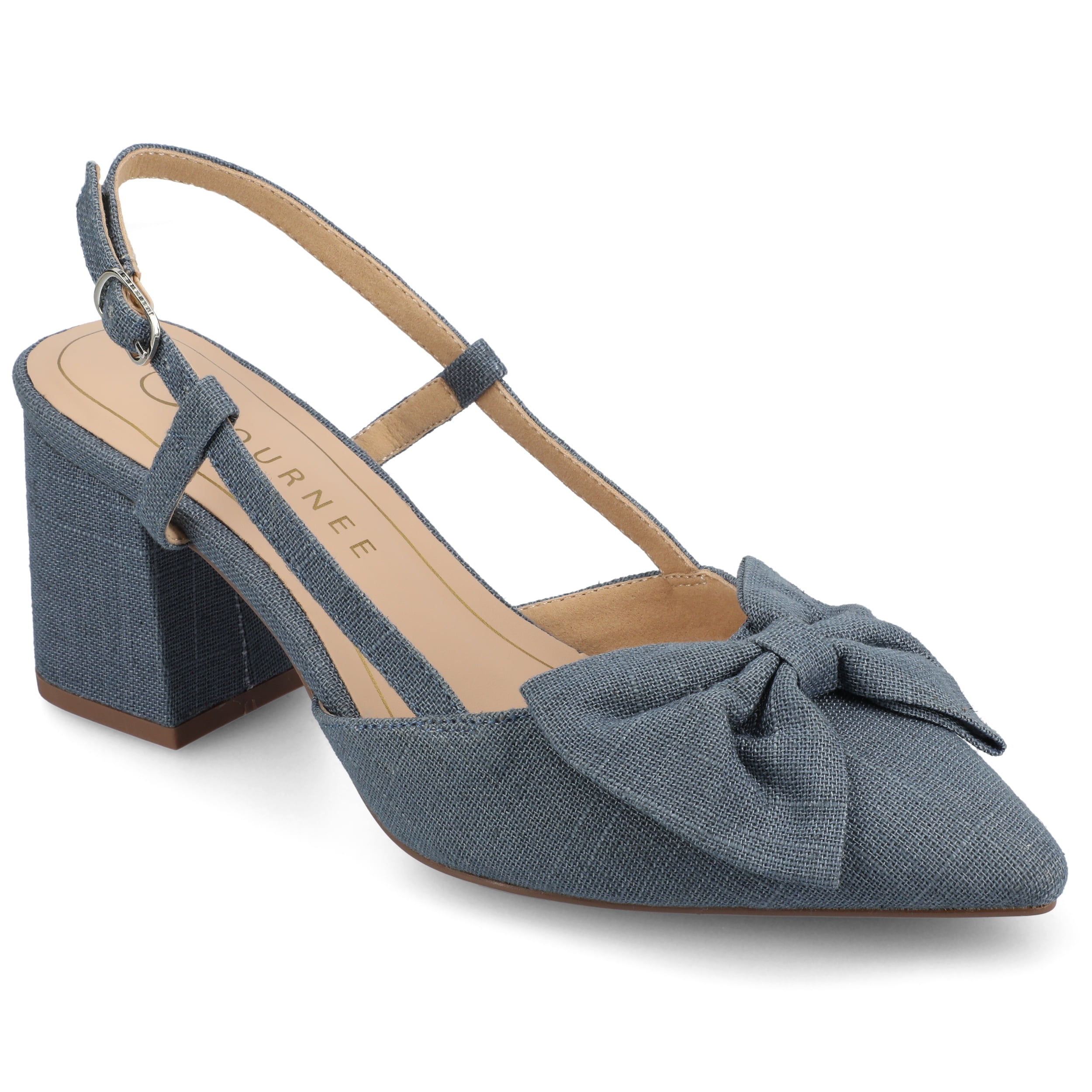Journee Womens Tailynn Sling Back Block Heel Pumps, Widths Available ...