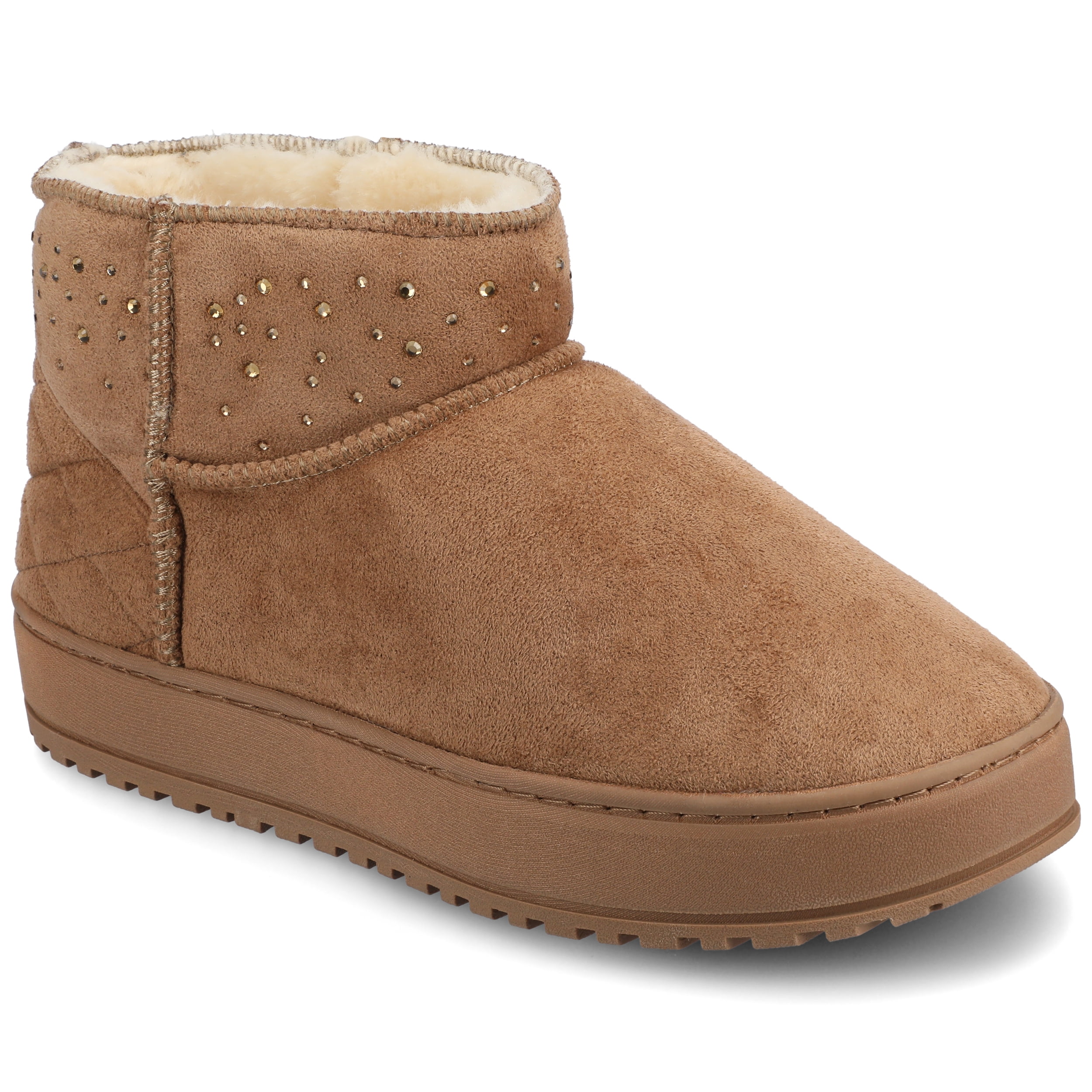 Journee Womens Tarla Round Toe Warm Flexible Sherpa Comfort Slipper ...