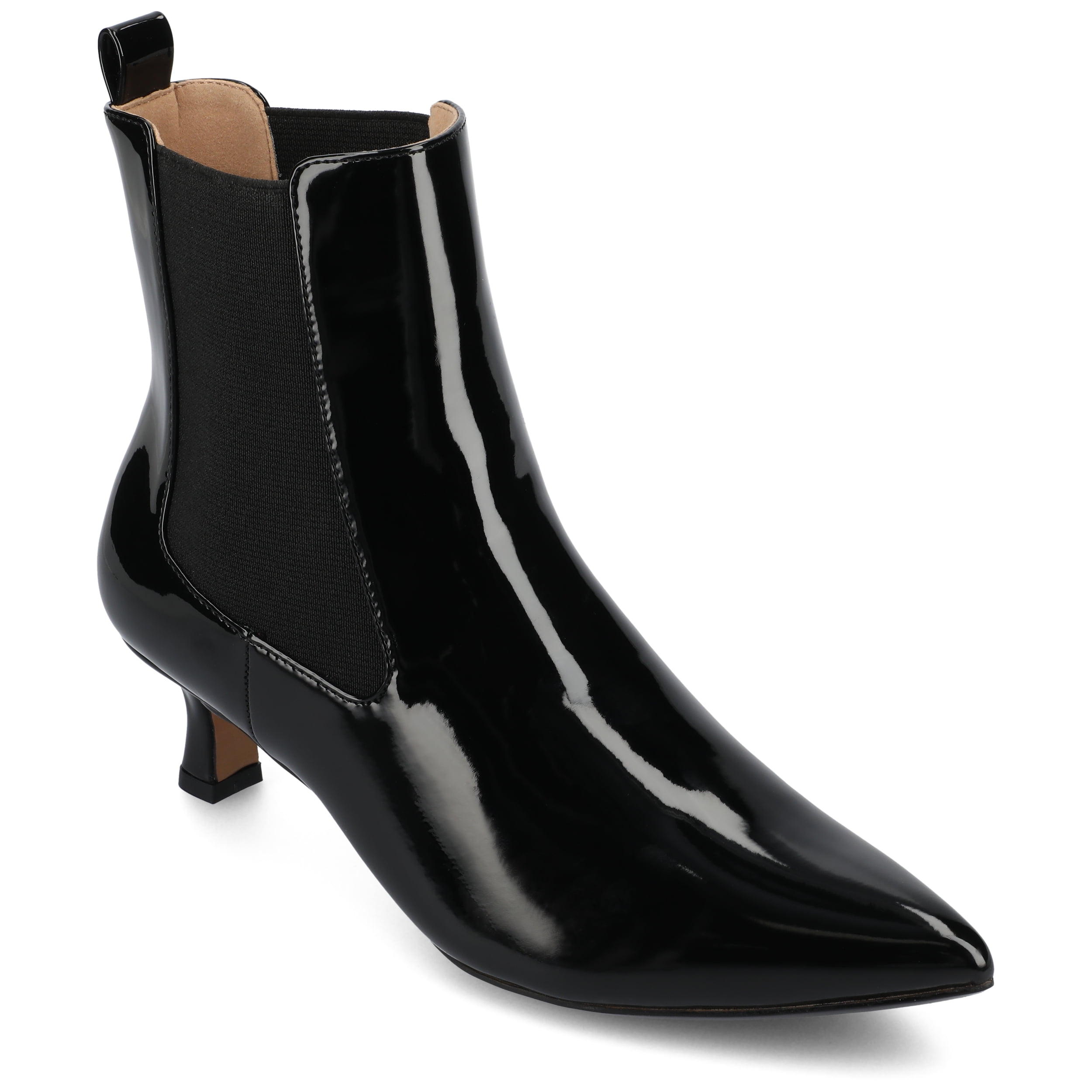 Journee Womens Tenlee Pull On Chelsea Kitten Heel Booties, Widths ...